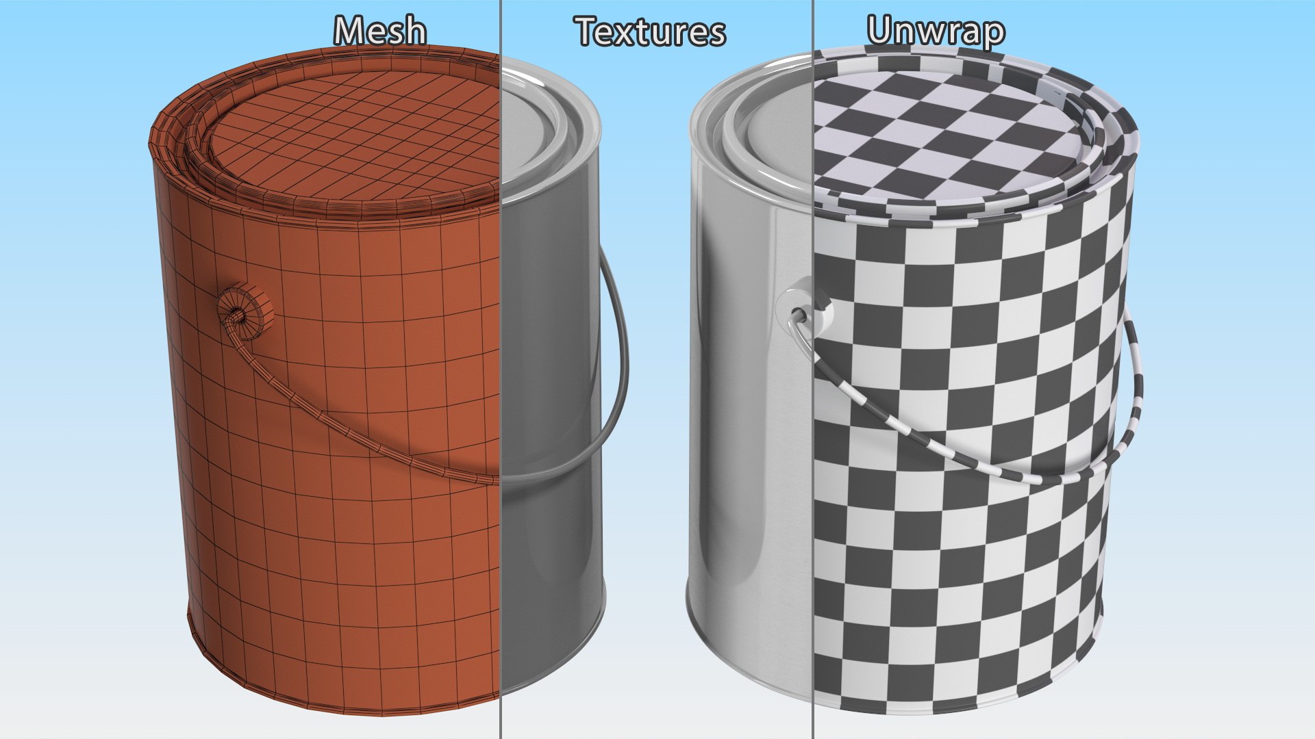 3D Paint Bucket Closed Model - TurboSquid 2024516