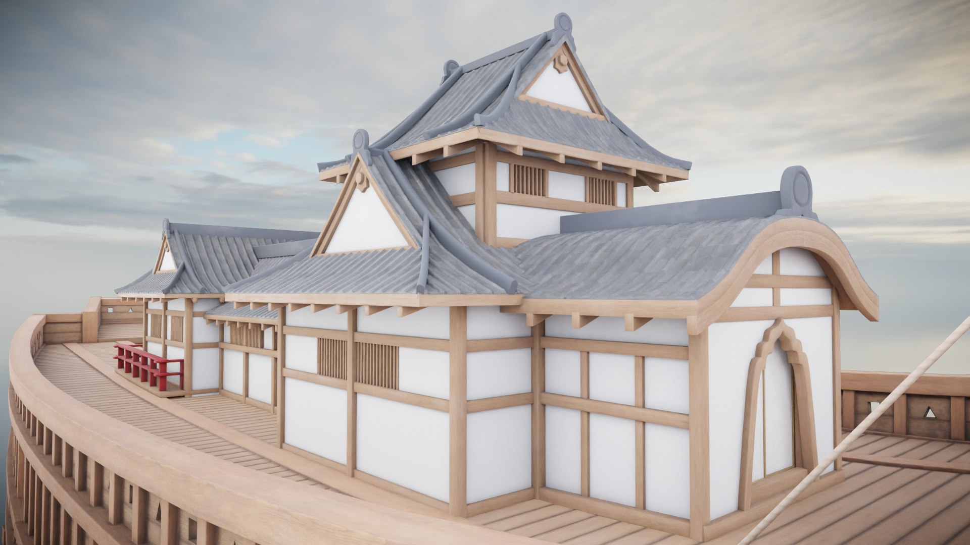 3D Atakebune - Japanese Warship - TurboSquid 2211482