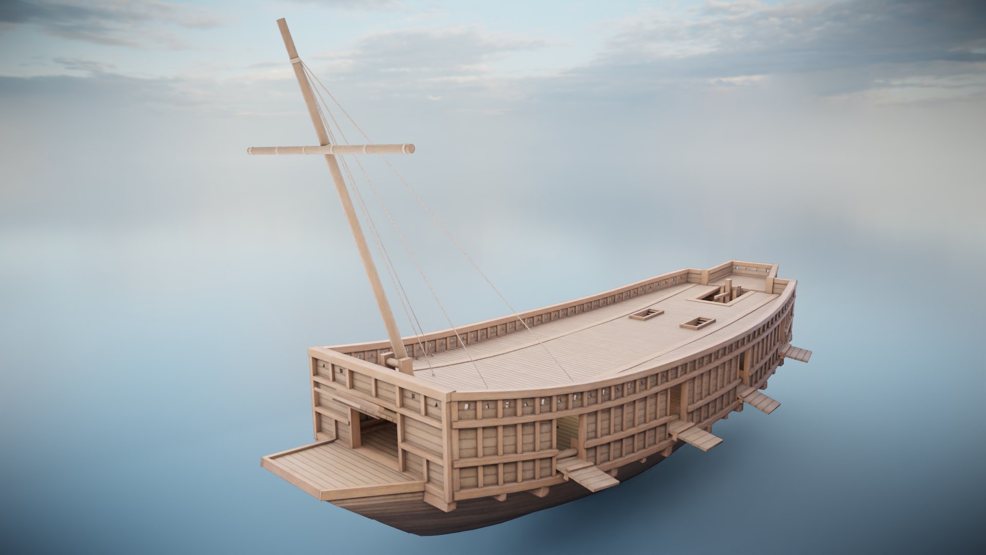 3D Atakebune - Japanese Warship - TurboSquid 2211482