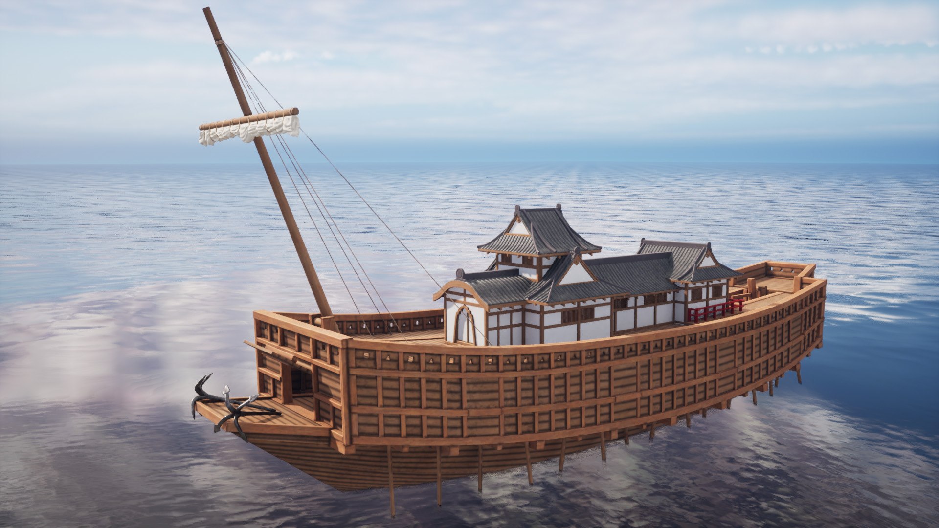 3D Atakebune - Japanese Warship - TurboSquid 2211482