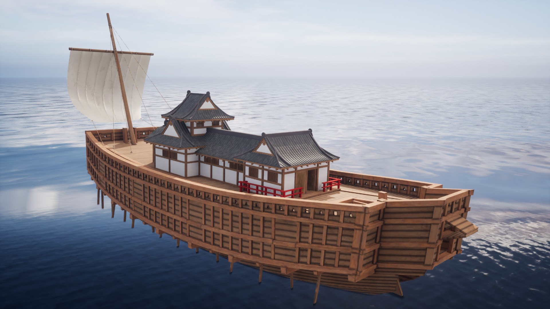 3D Atakebune - Japanese Warship - TurboSquid 2211482