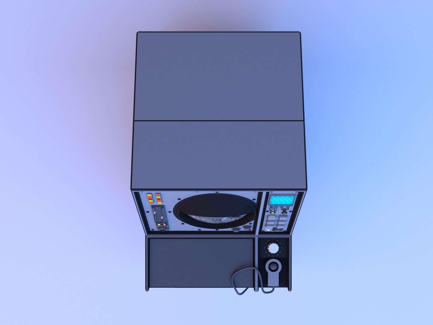 Old Vintage Retro Control Console Panel Computer 3D - TurboSquid 1941078
