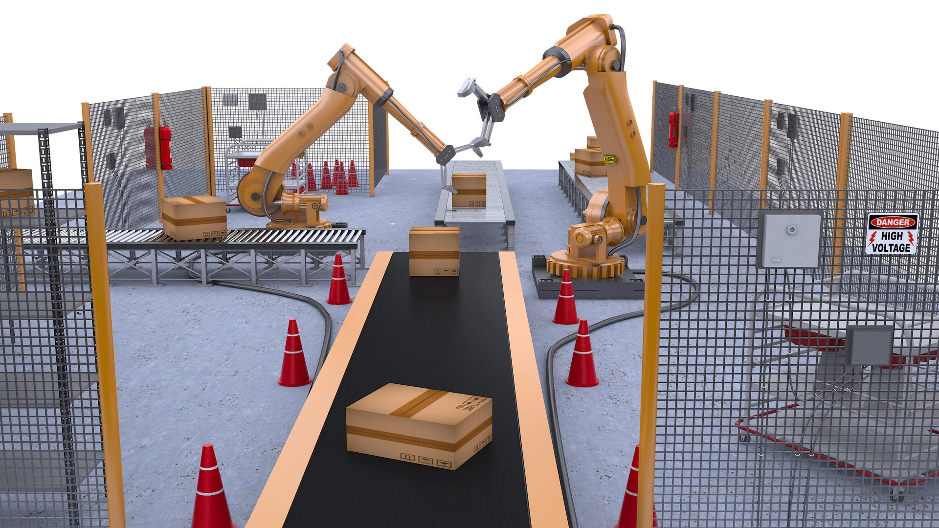 3D Model Palletizing Cell Collection - TurboSquid 2348028