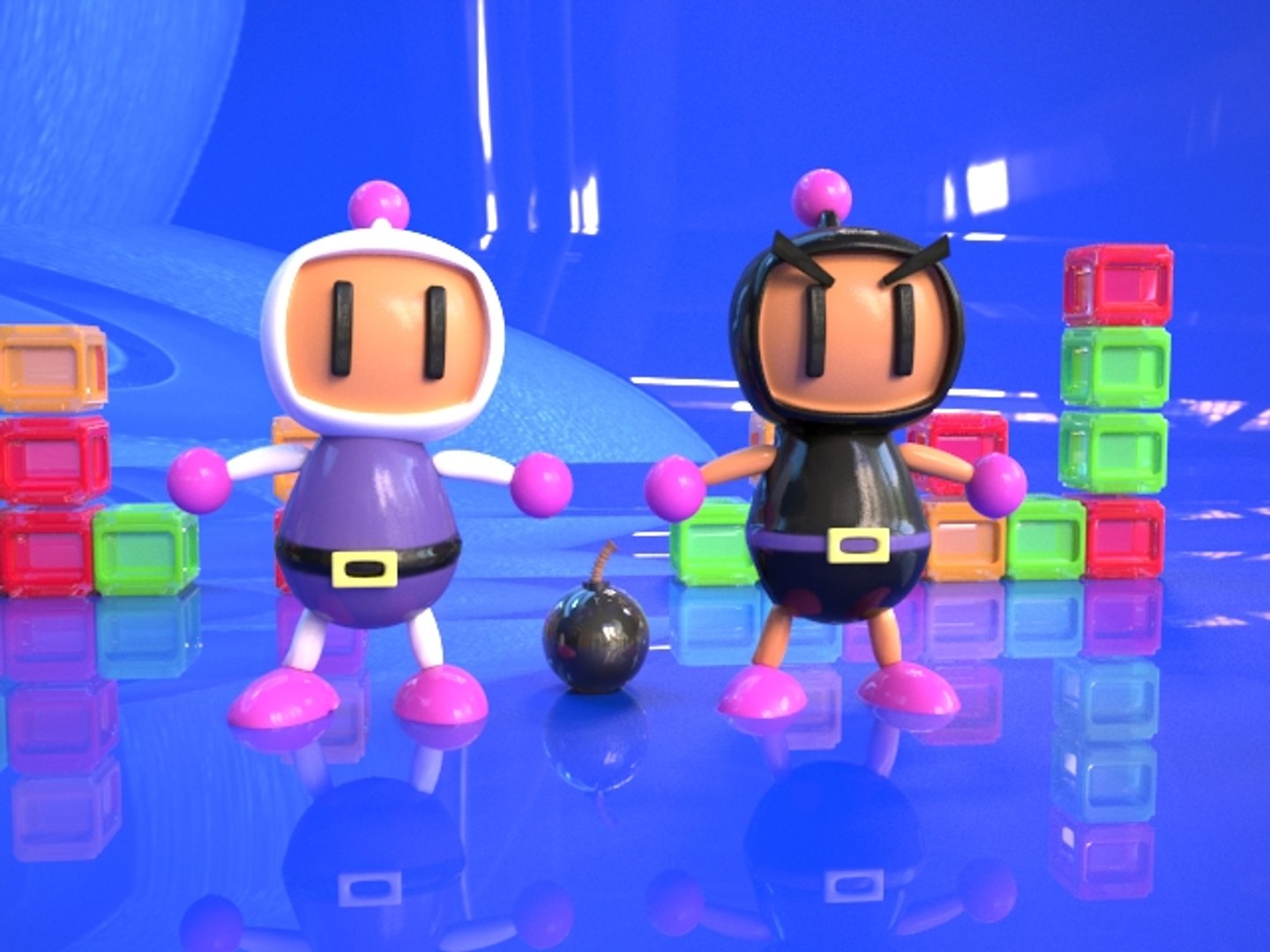 3d Model Of Cartoon Bomberman
