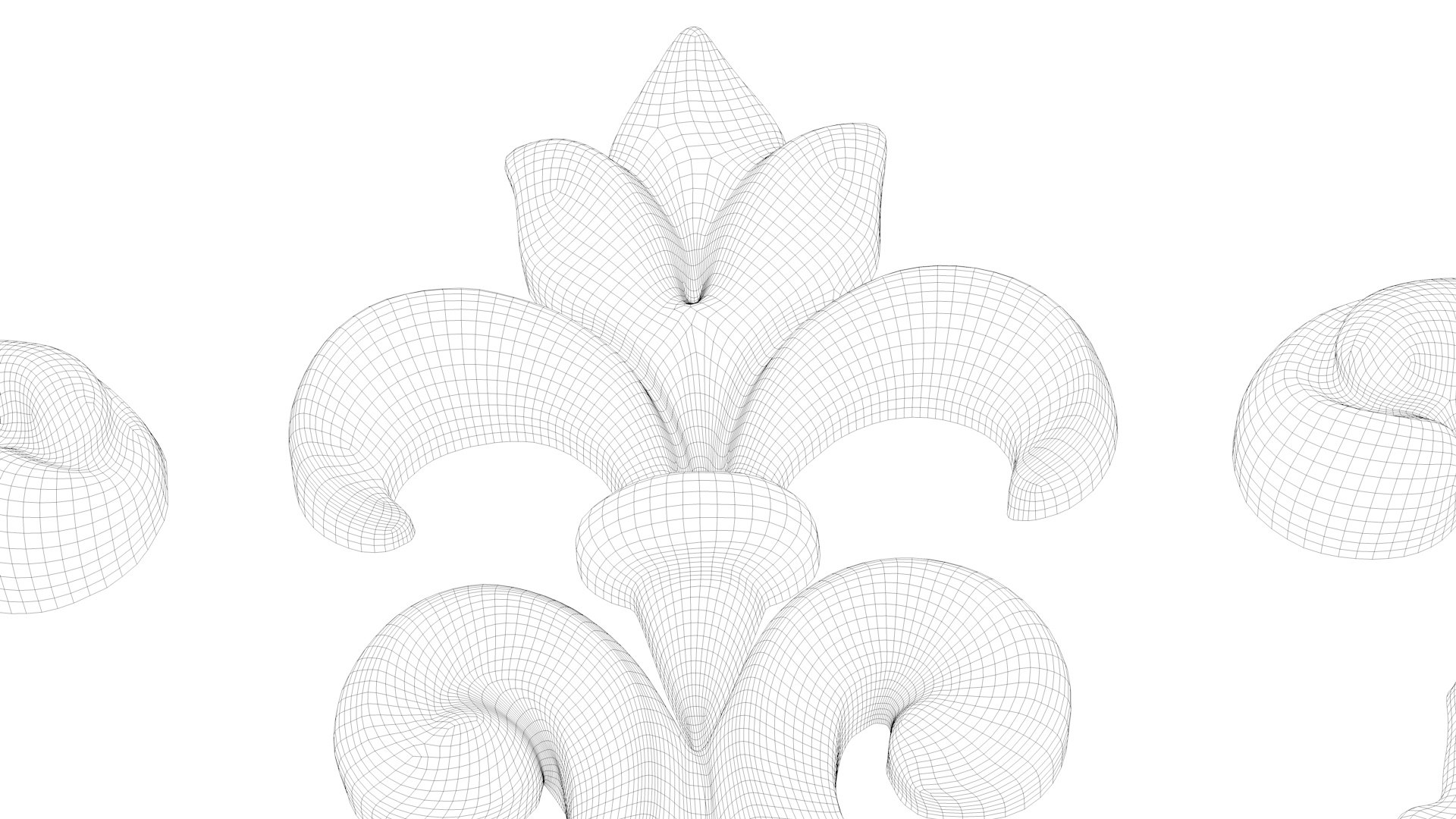 3D Model Plaster Decorative Bow DS298 - TurboSquid 2385407