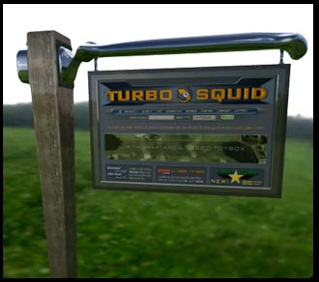 3d signpost post sign model