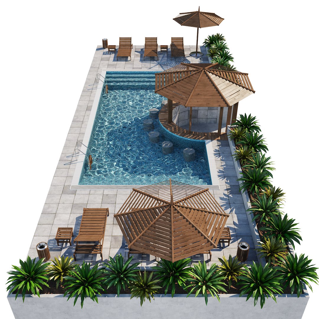Swimming Pool 3D Model - TurboSquid 1724813