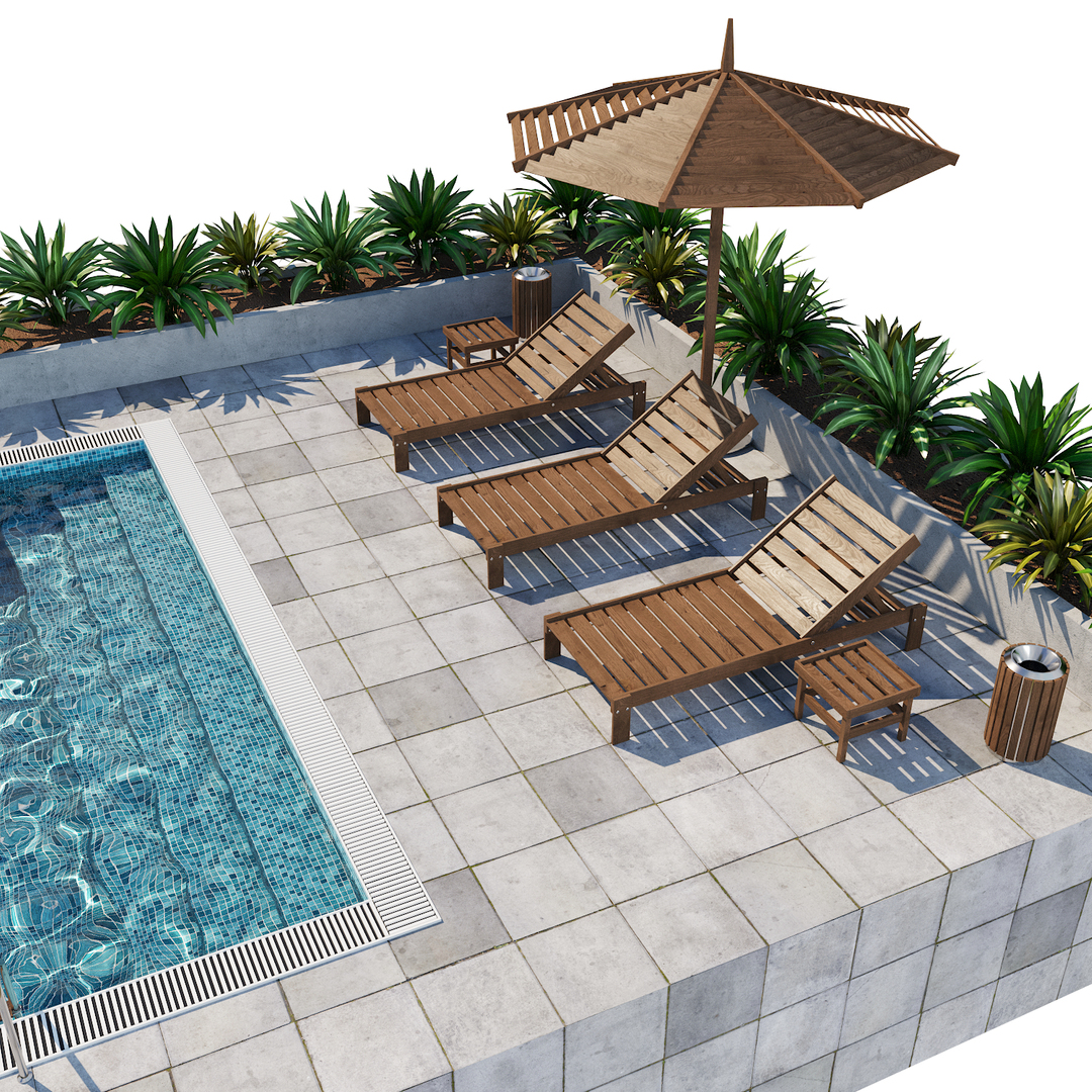 Swimming pool 3D model - TurboSquid 1724813