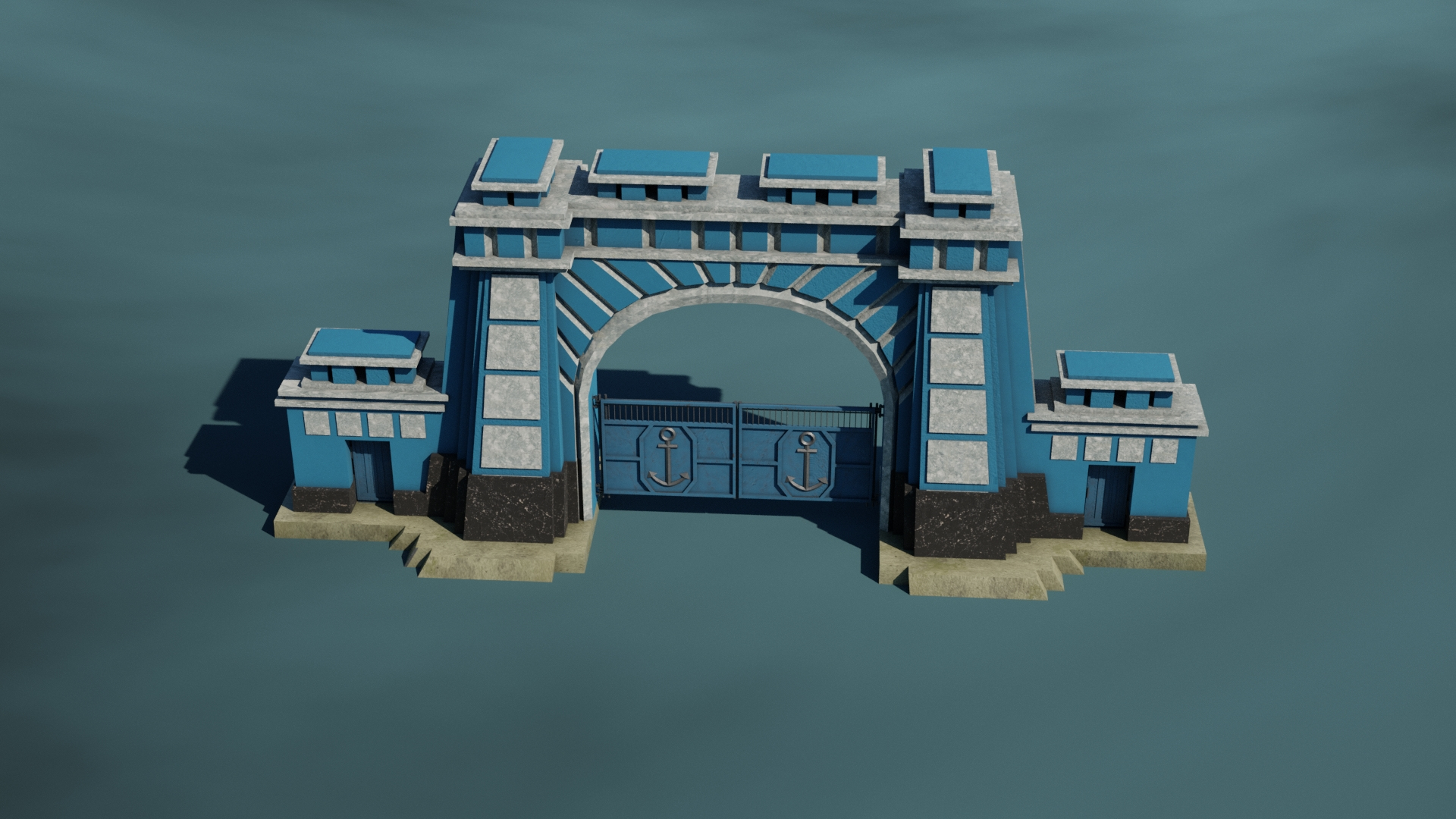 Big Enter Gate Of River Port 3D Model - TurboSquid 1750900