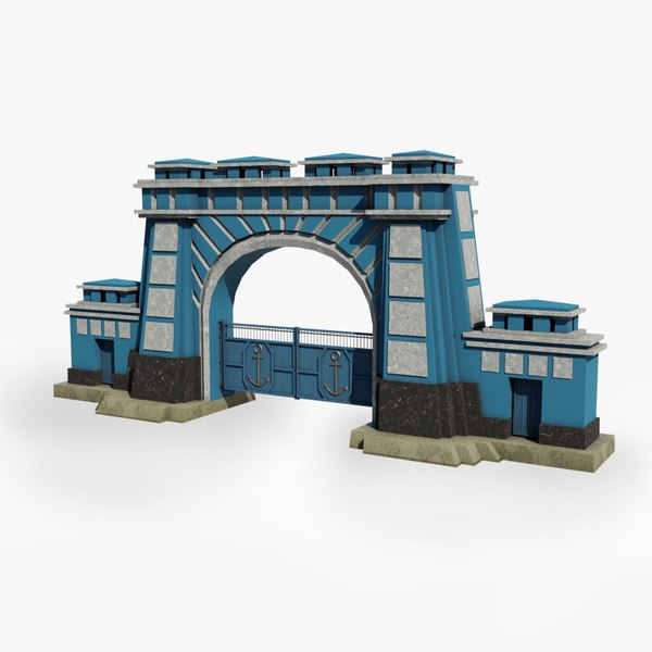 Big Enter Gate of River Port 3D model - TurboSquid 1750900