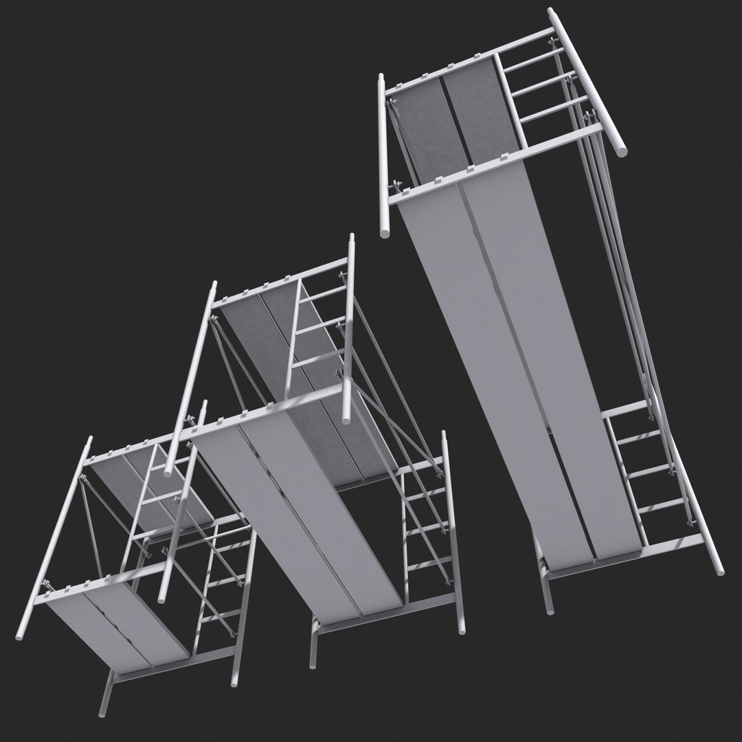 3d model of scaffolding structure