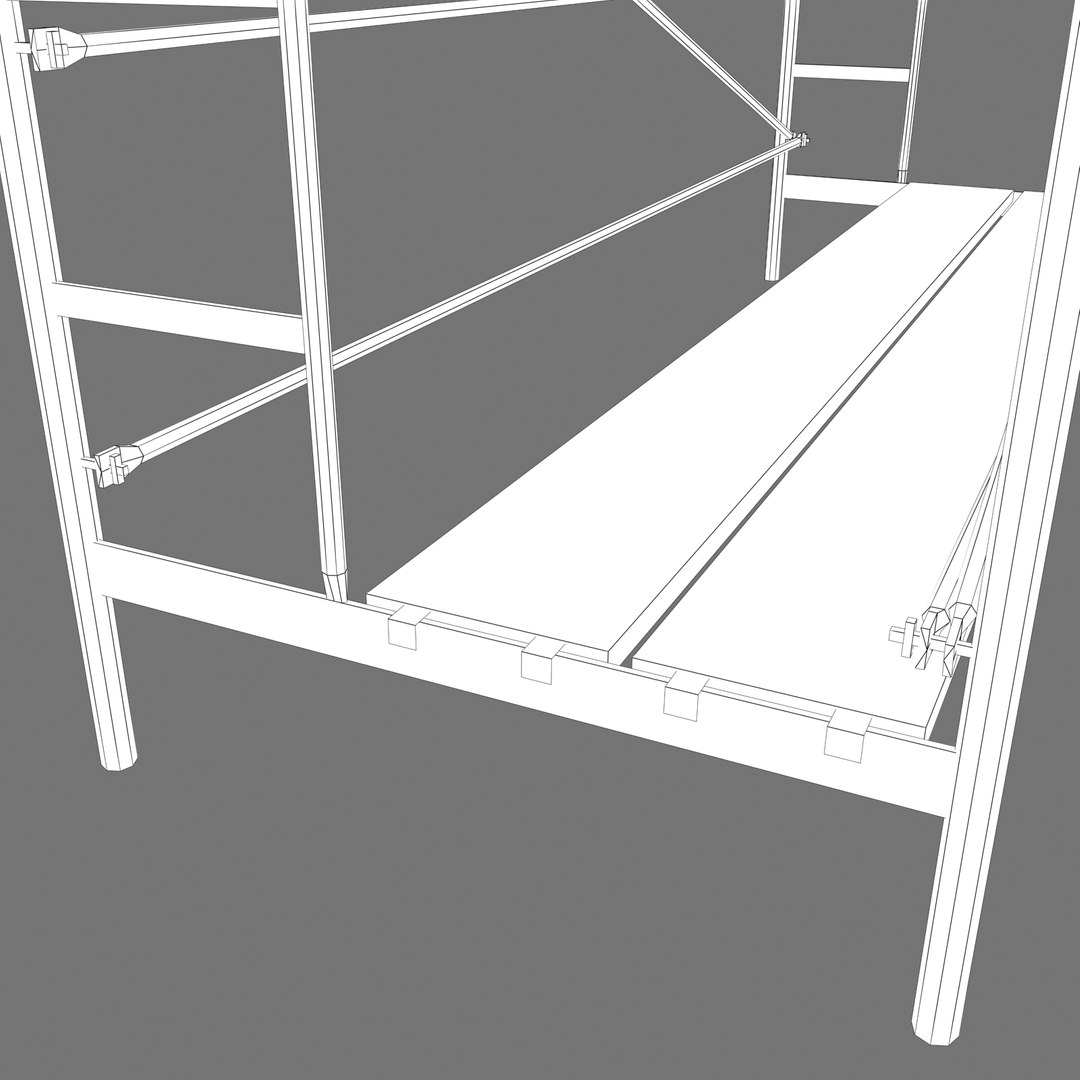 3d model of scaffolding structure