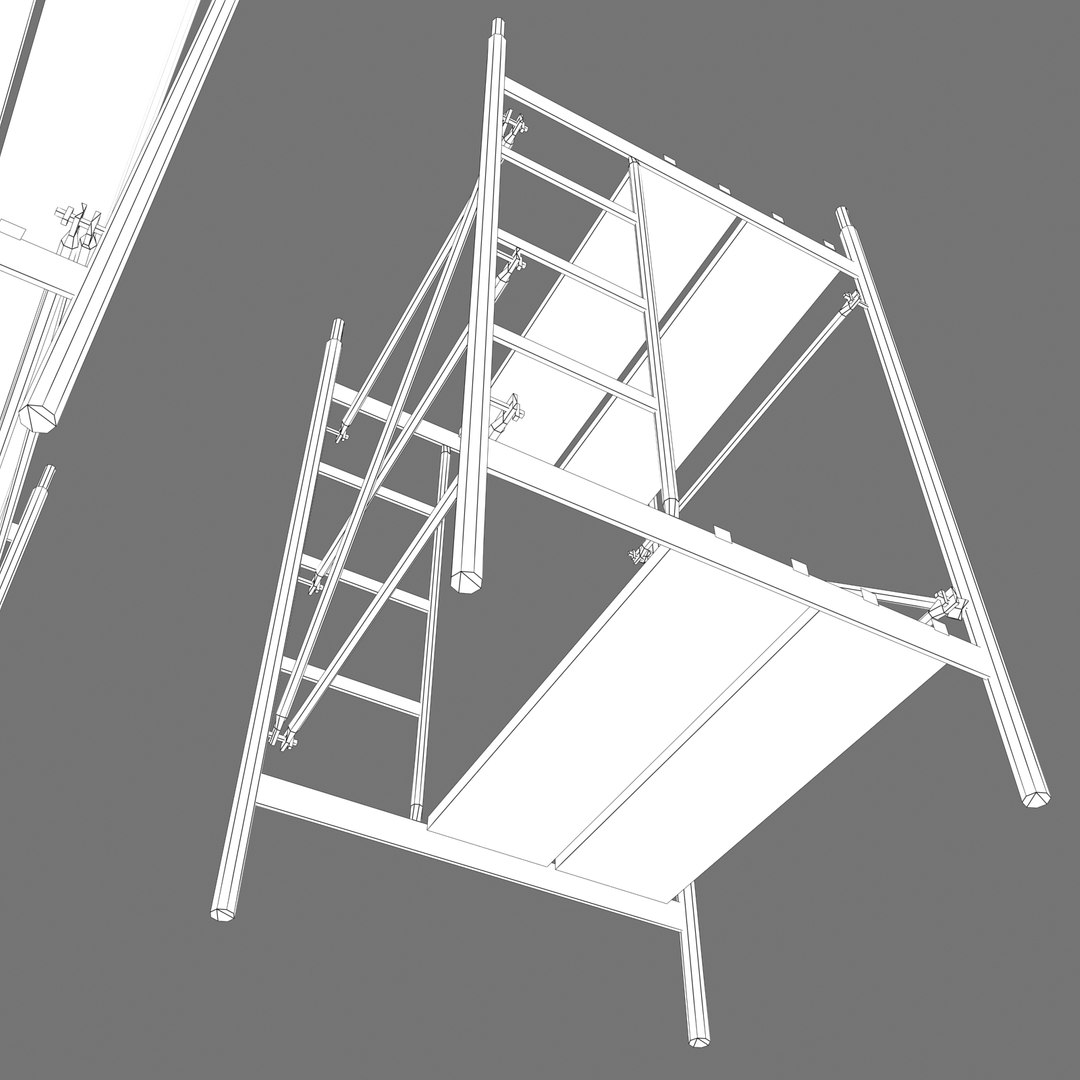 3d model of scaffolding structure