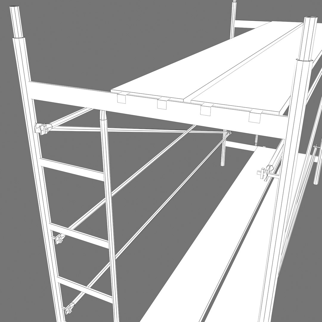 3d model of scaffolding structure