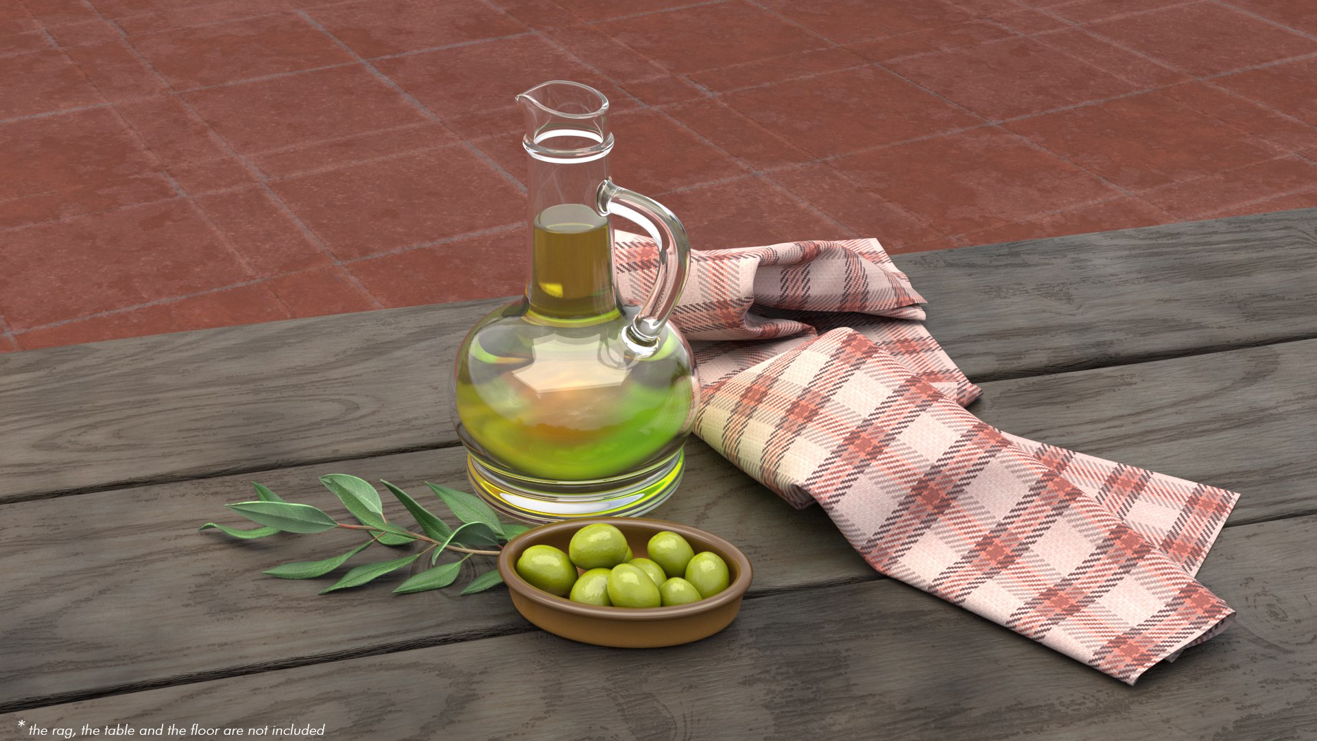 3D Olive Oil Set - TurboSquid 1965814