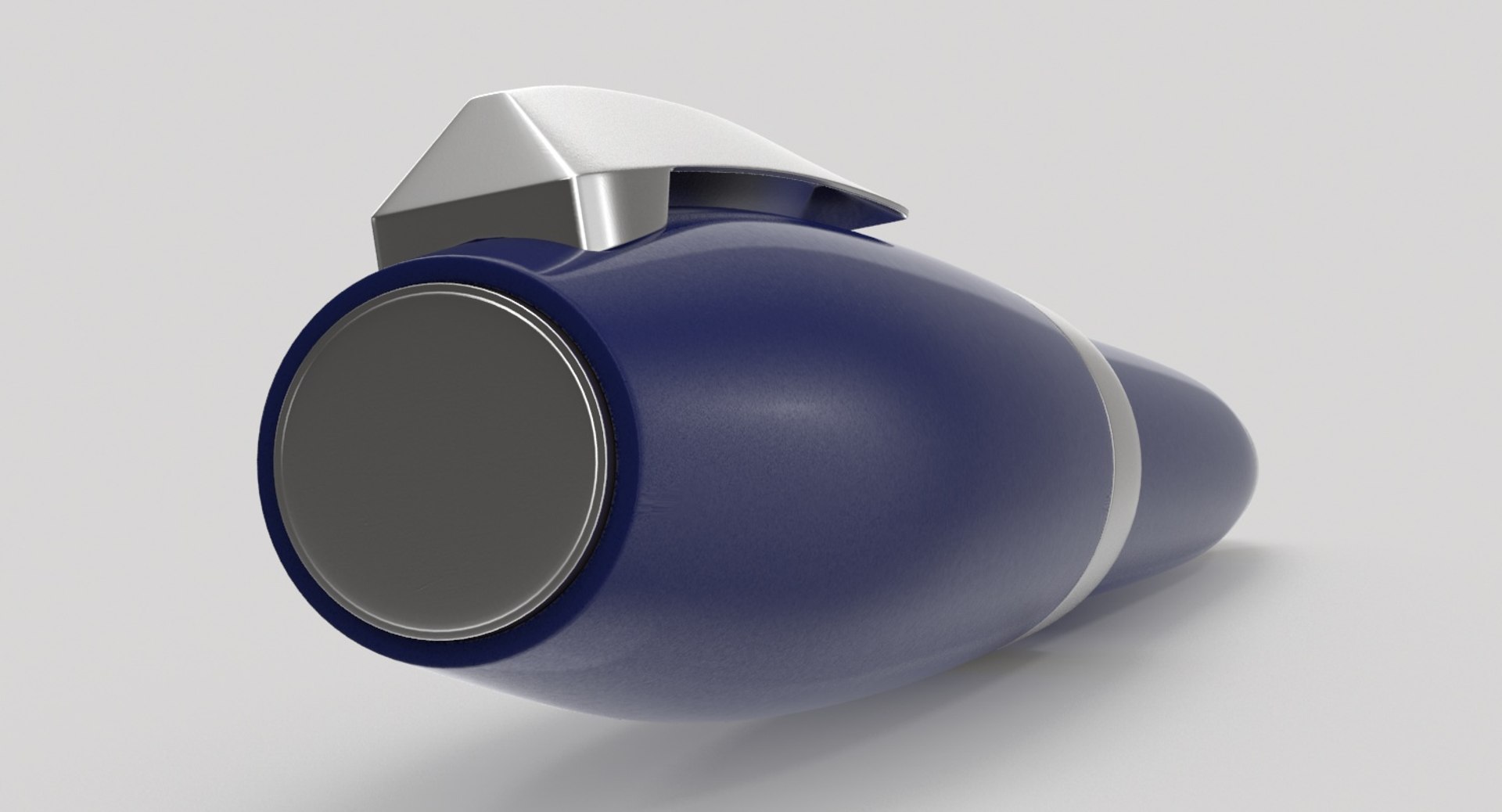 3d Model End Ballpoint Pen Blue