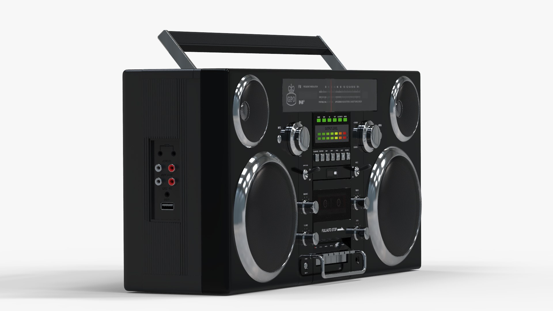 Gpo Retro Boombox Ghetto-blaster 3D Model - TurboSquid 1640999