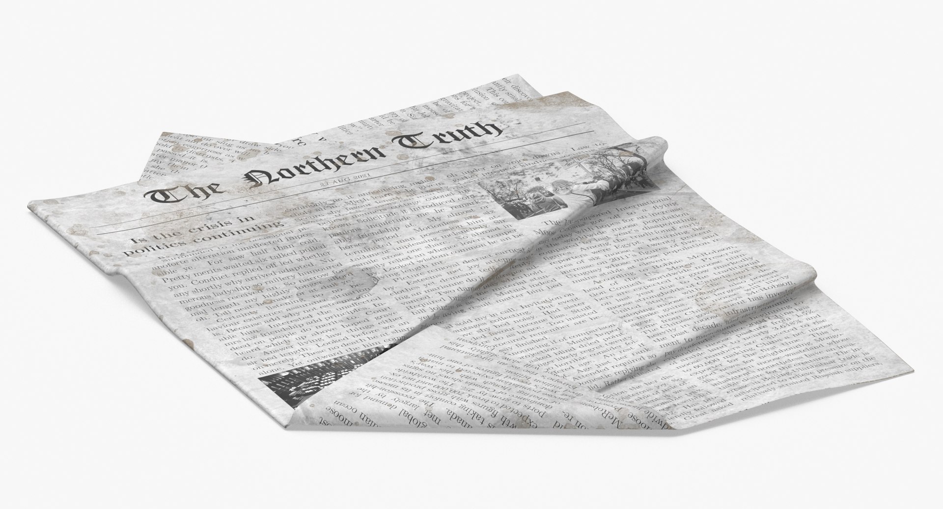 Newspaper Scattered 3D Model - TurboSquid 1867676
