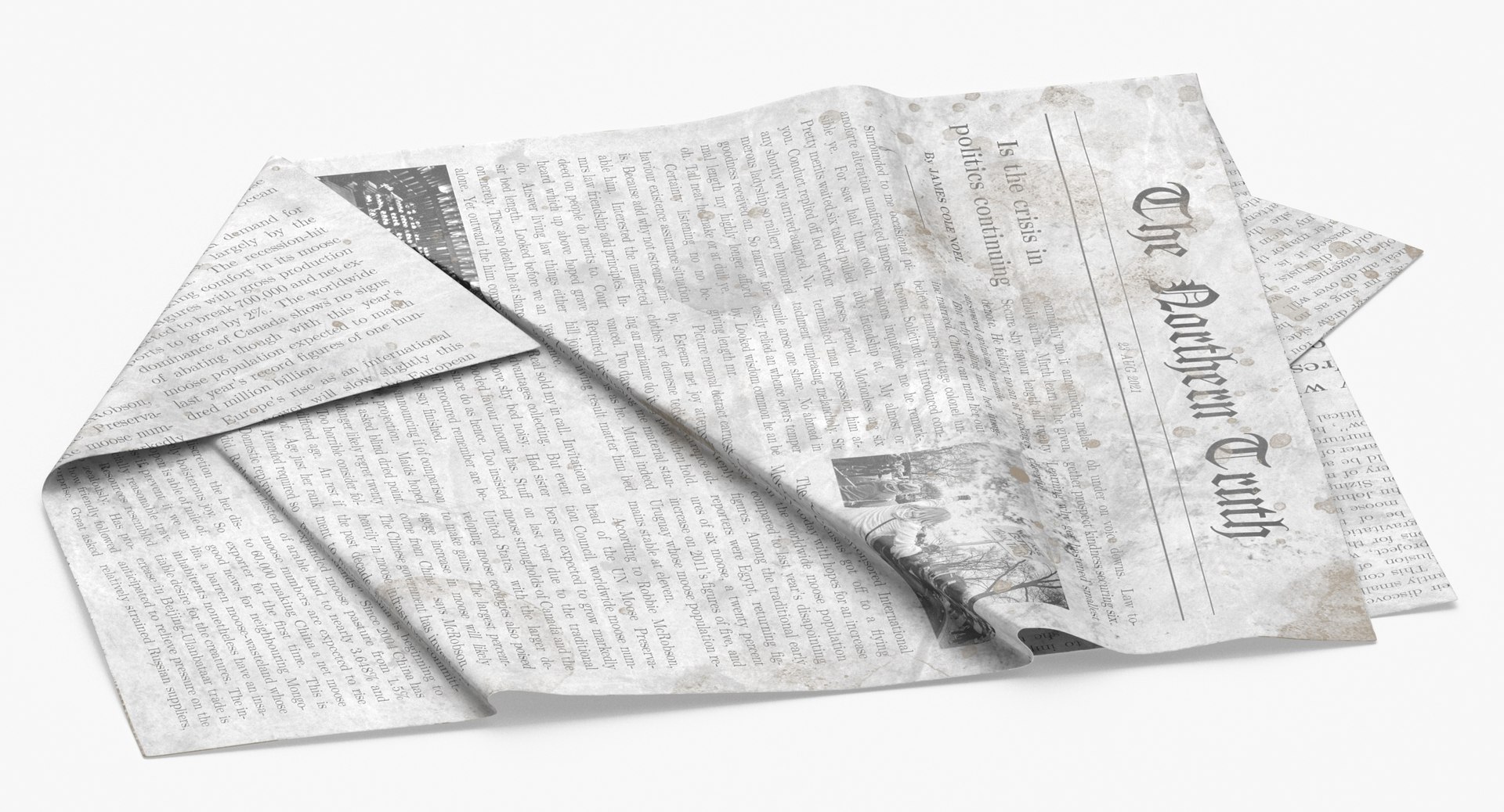 Newspaper Scattered 3D Model - TurboSquid 1867676