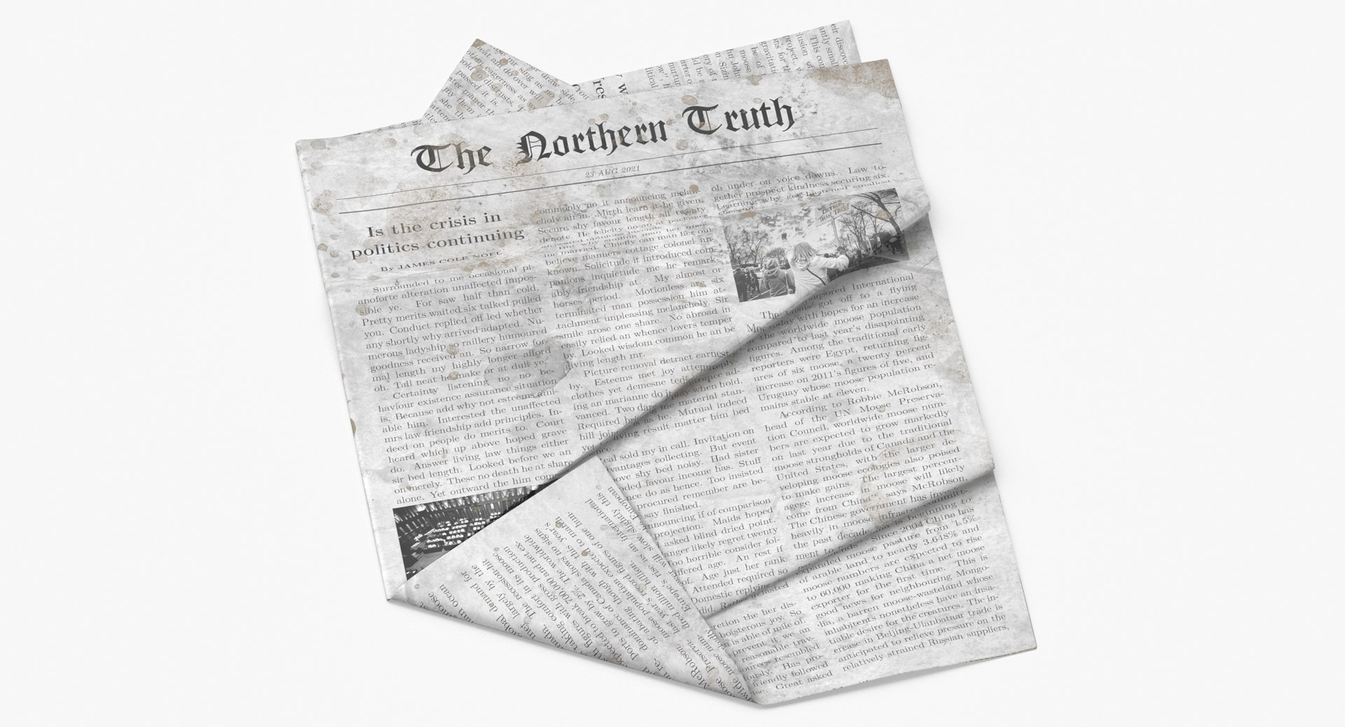 Newspaper Scattered 3D model - TurboSquid 1867676