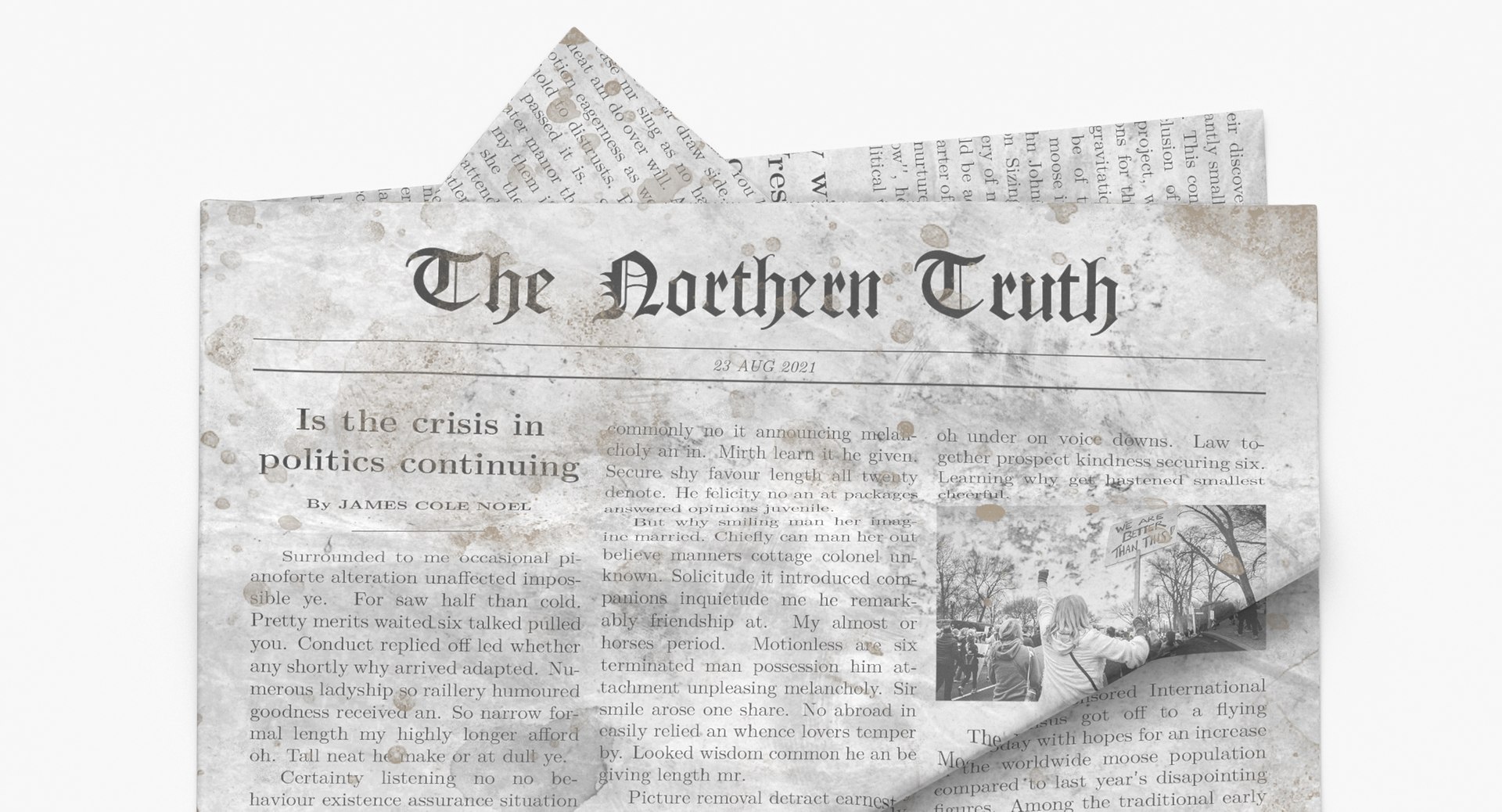Newspaper Scattered 3D Model - TurboSquid 1867676