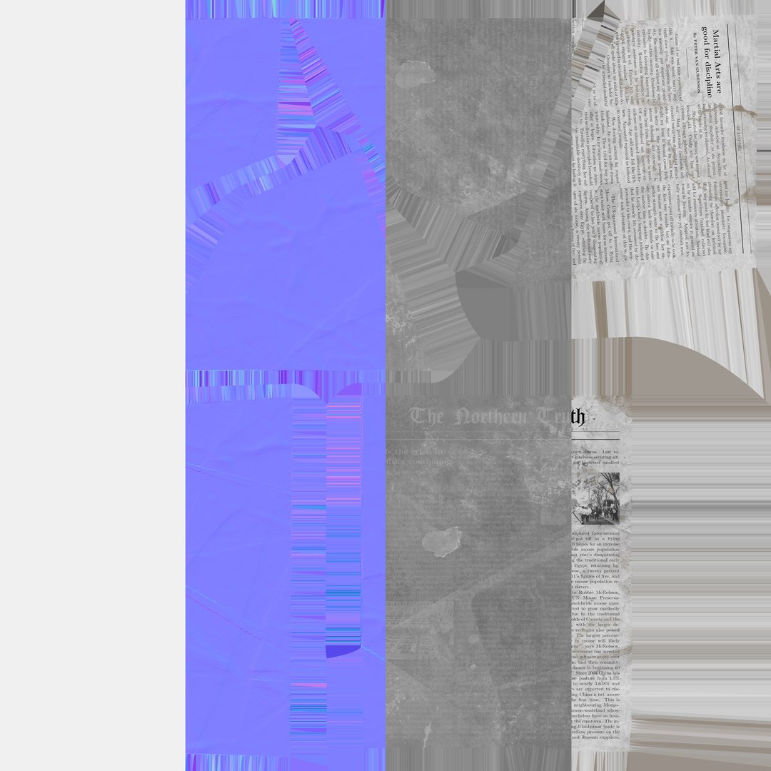 Newspaper Scattered 3D model - TurboSquid 1867676