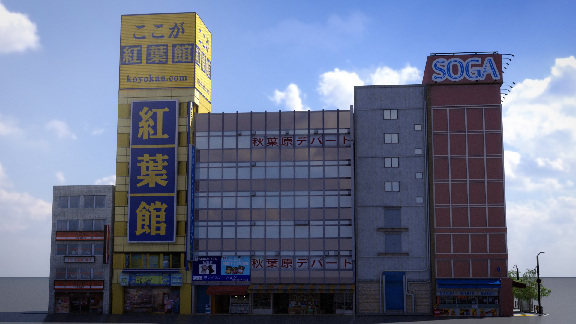 3D Model Japanese Streetscape Akihabara 0004 - TurboSquid 2276386