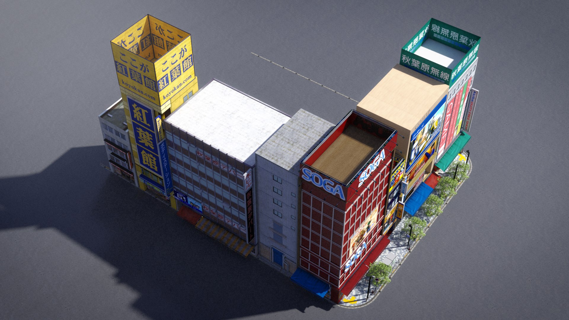 3D Model Japanese Streetscape Akihabara 0004 - TurboSquid 2276386