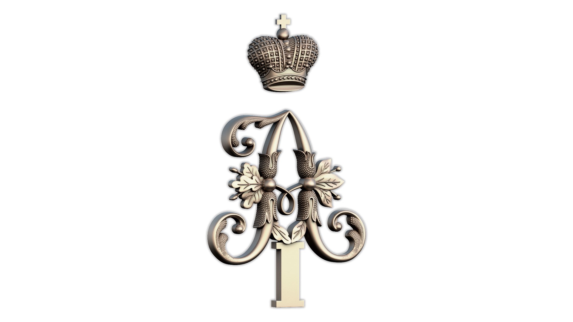 Monogram Of Emperor Alexander I 3D Model - TurboSquid 2326363