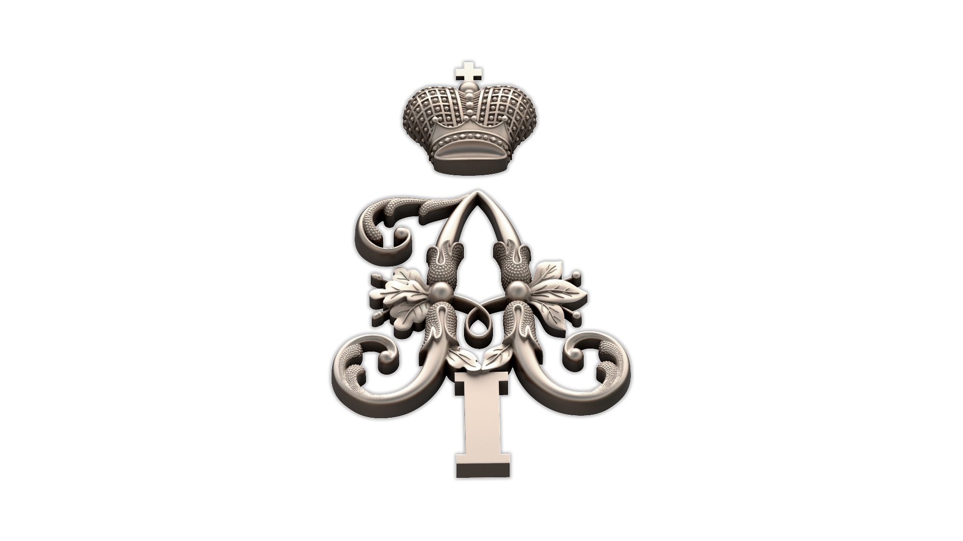 Monogram Of Emperor Alexander I 3D Model - TurboSquid 2326363