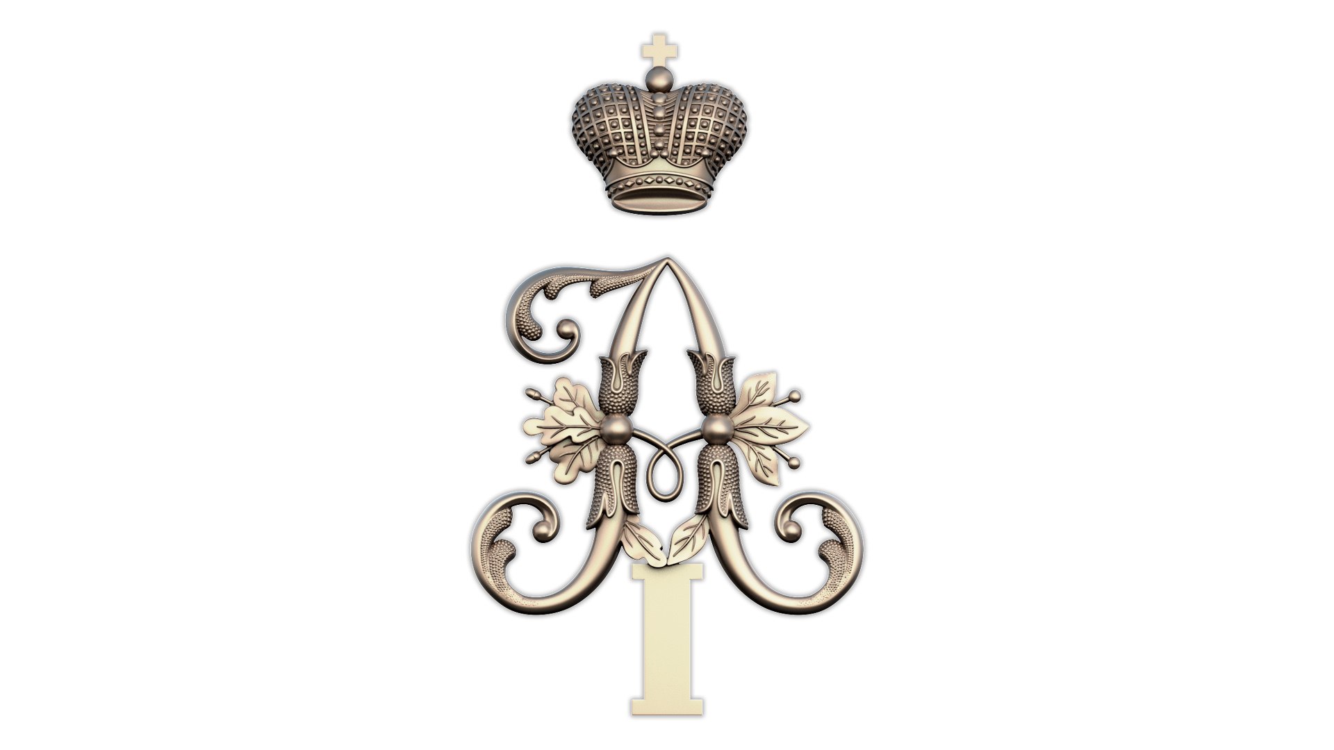 Monogram Of Emperor Alexander I 3D Model - TurboSquid 2326363
