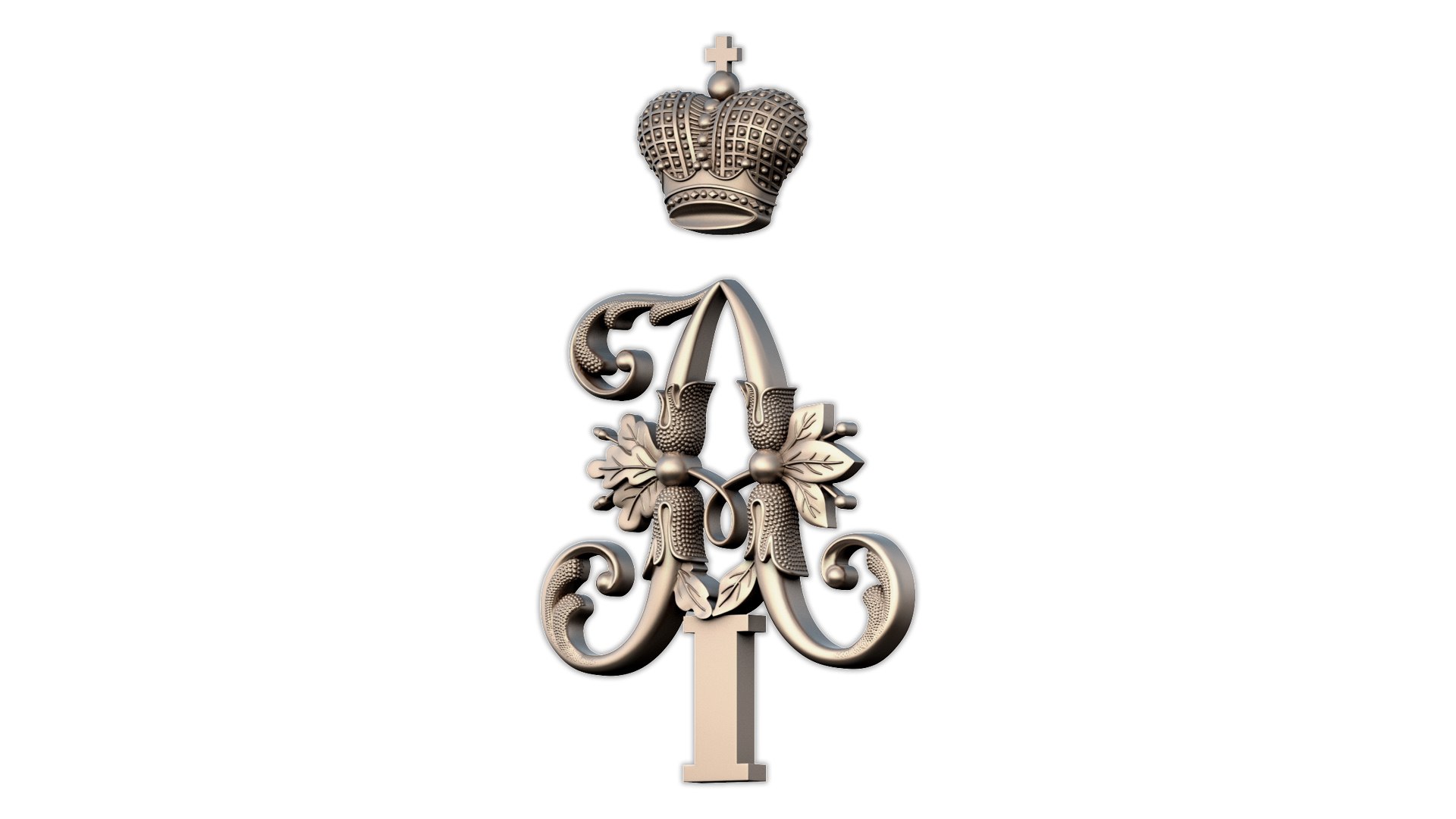 Monogram Of Emperor Alexander I 3D Model - TurboSquid 2326363