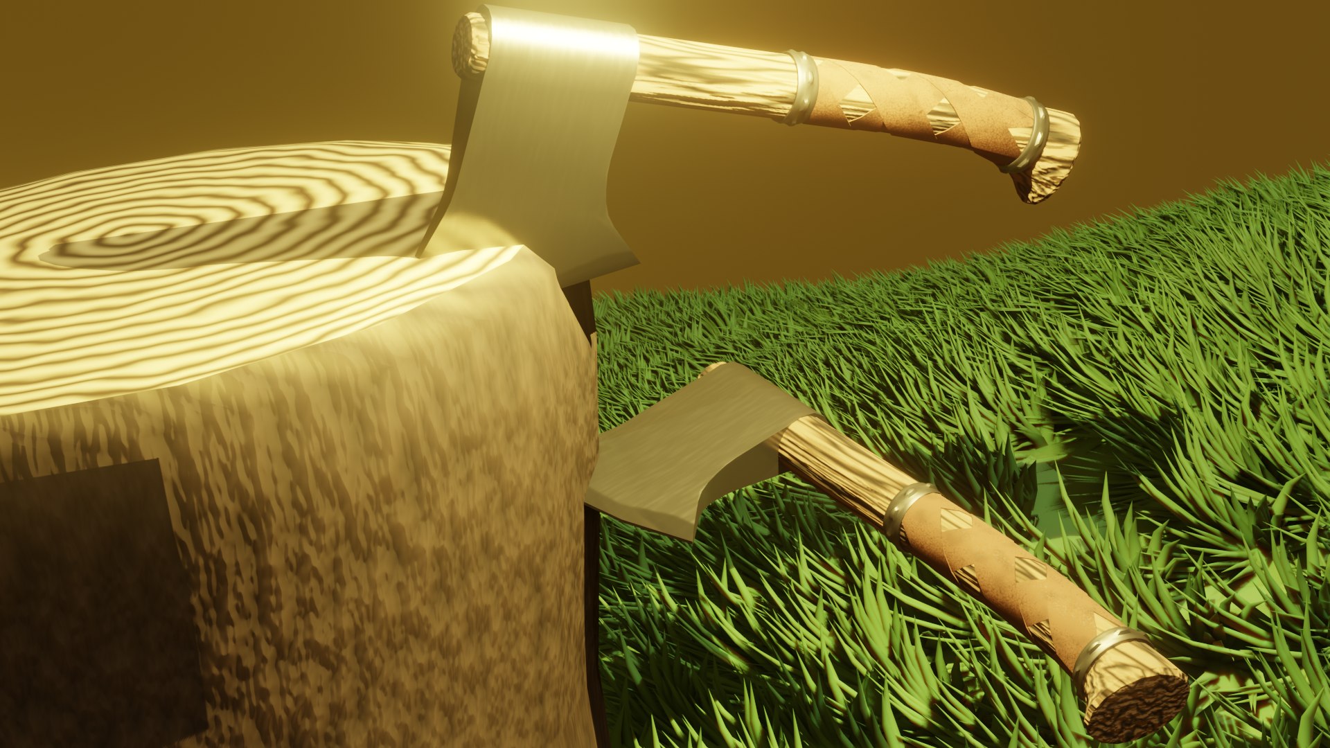 3D Simple Fantasy Hand Axe - TurboSquid 2136461