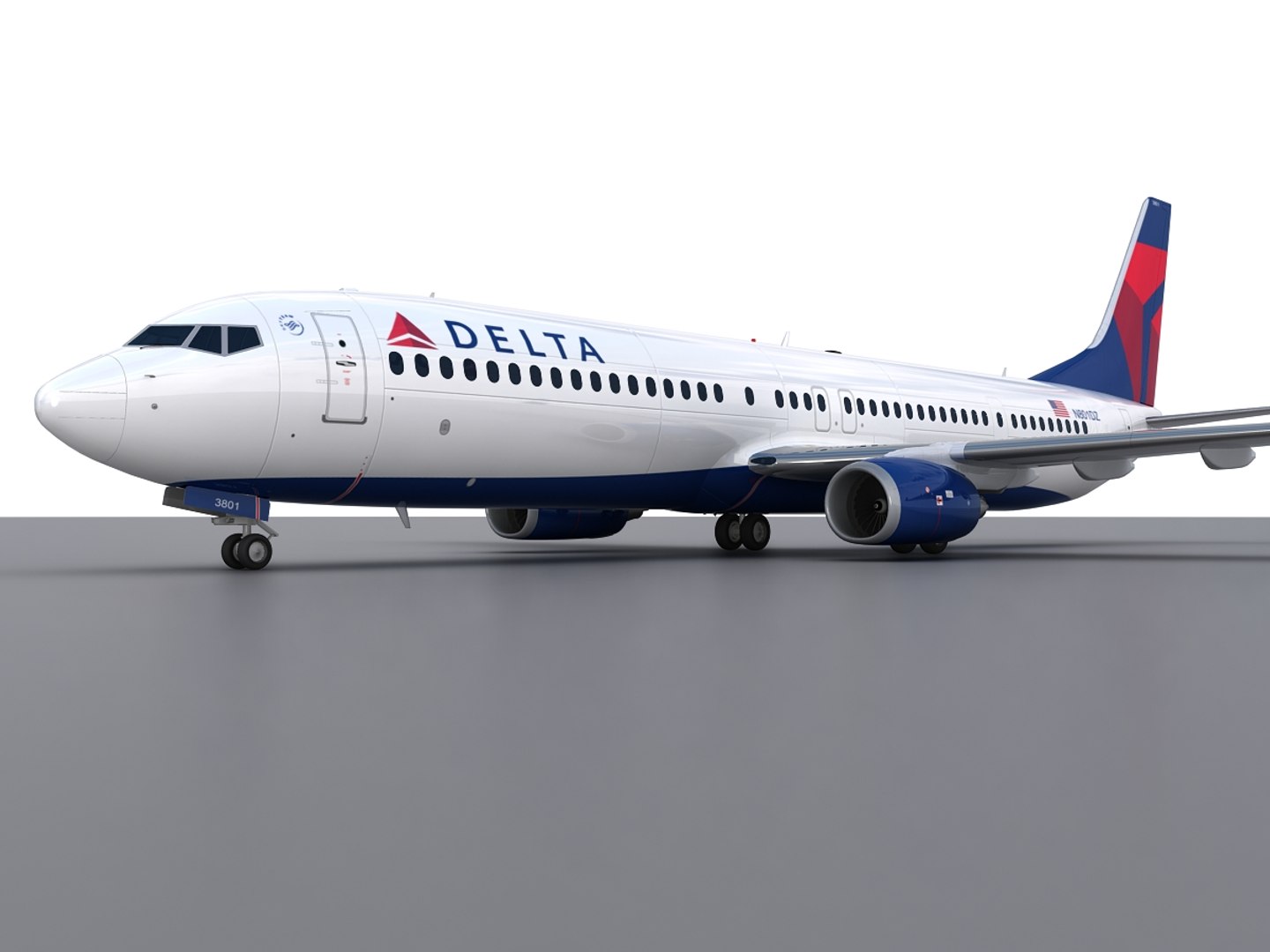 Aircraft Delta 3d Model