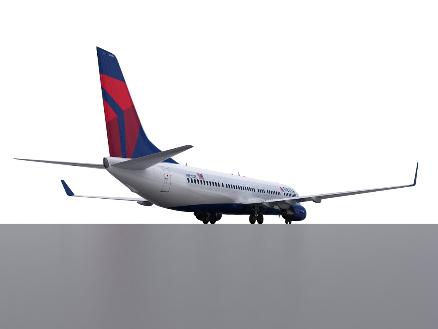 Aircraft Delta 3d Model