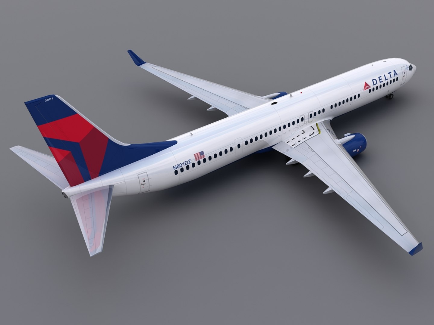 Aircraft Delta 3d Model