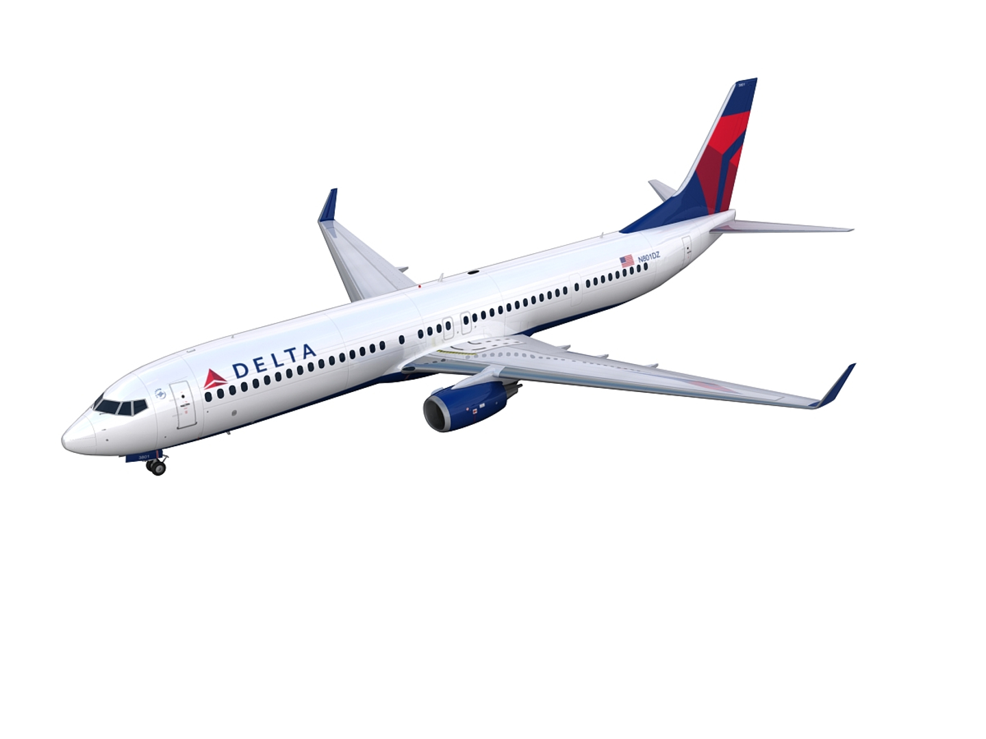 Aircraft Delta 3d Model
