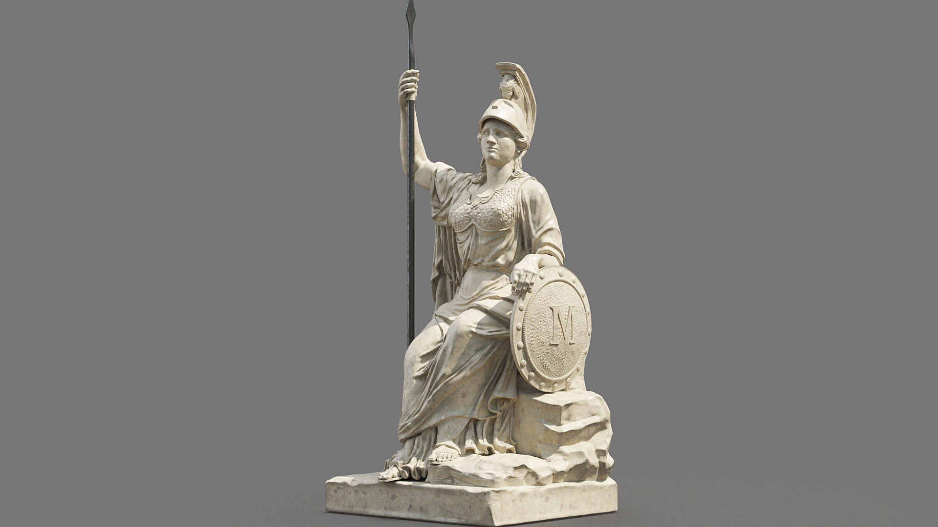 Minerva Statue 3D Model - TurboSquid 1631007