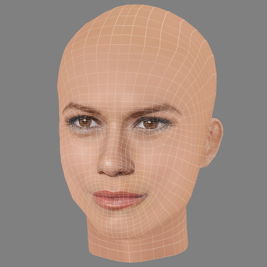 Bethany Joy Lenz Head - No Hair - Low Poly Head For Game 3D Model ...