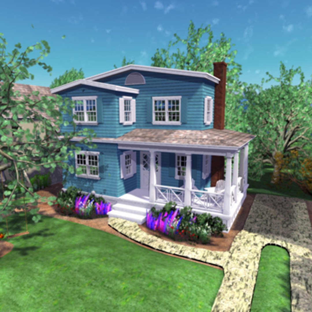 3d Model Neighborhood Trees Swing