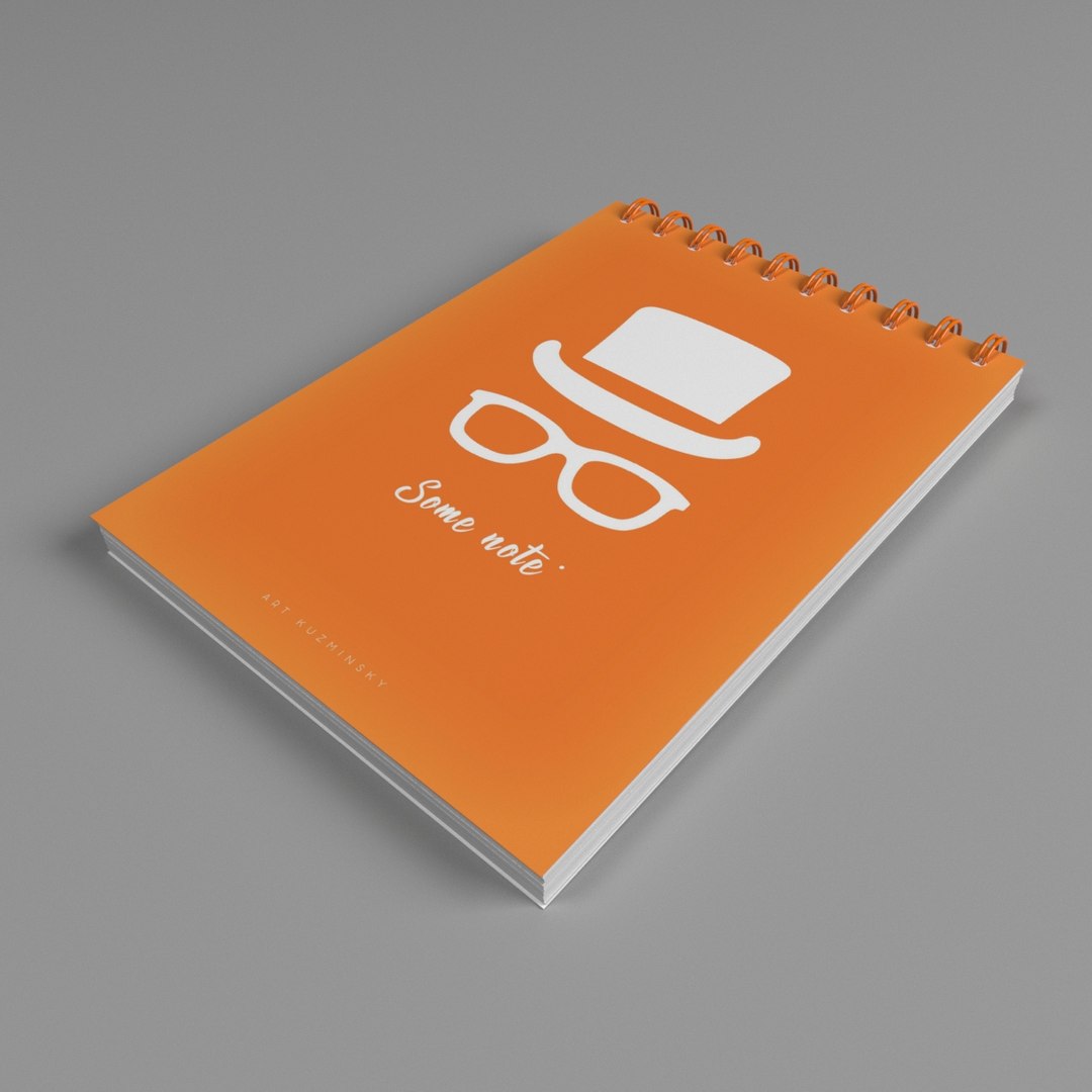 Note Notepad 3D - TurboSquid 1384385