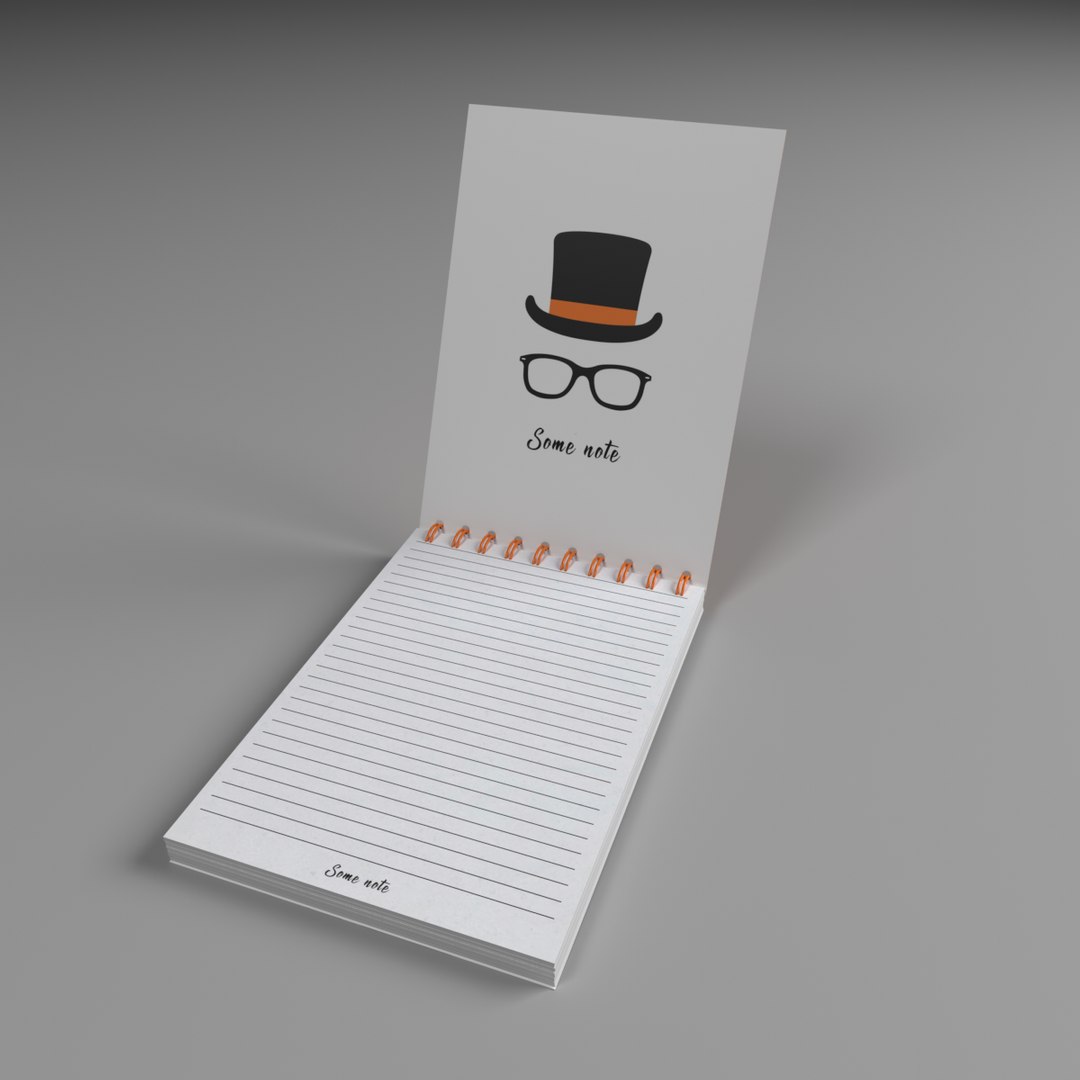 Note Notepad 3D - TurboSquid 1384385