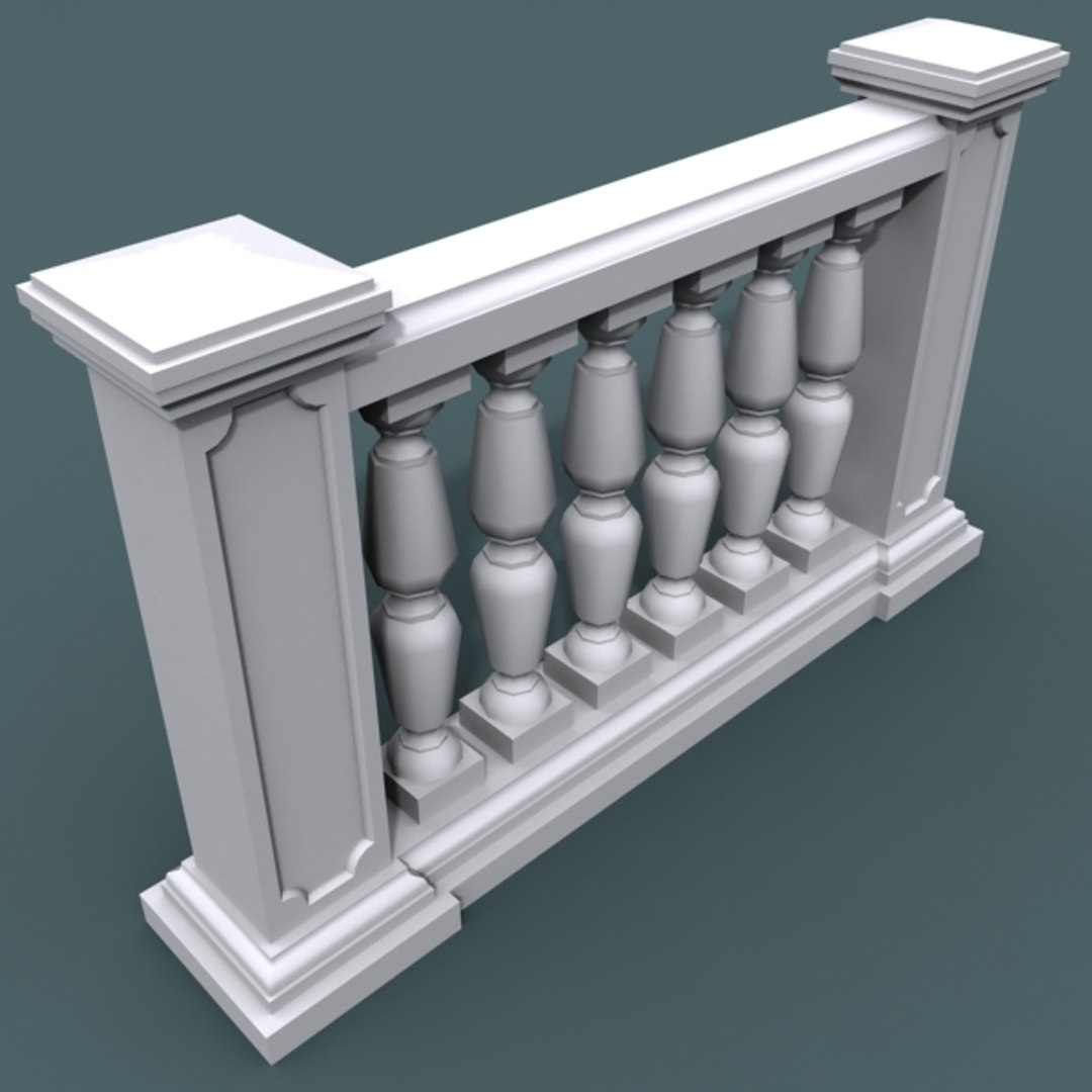 Balustrade Architectural 3d Model