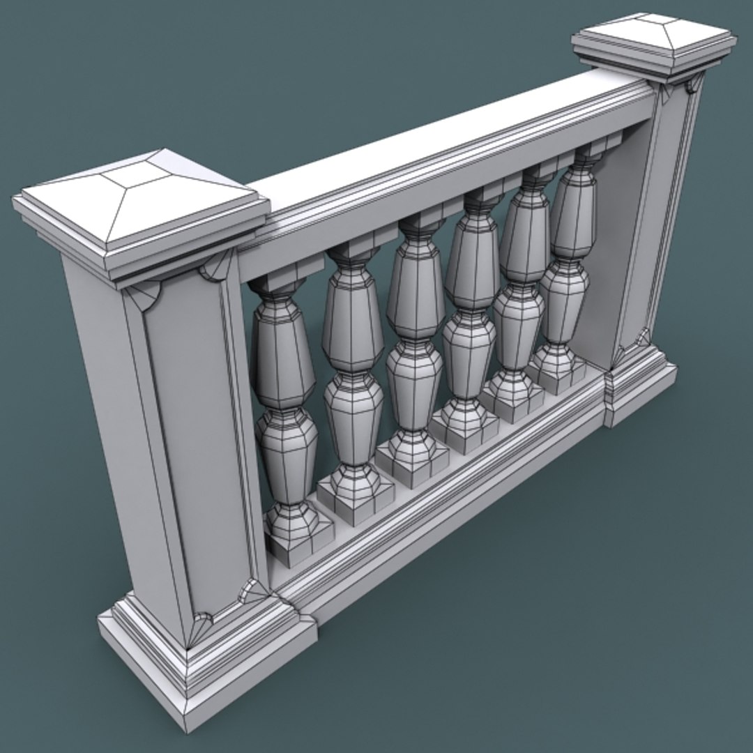 Balustrade Architectural 3d Model