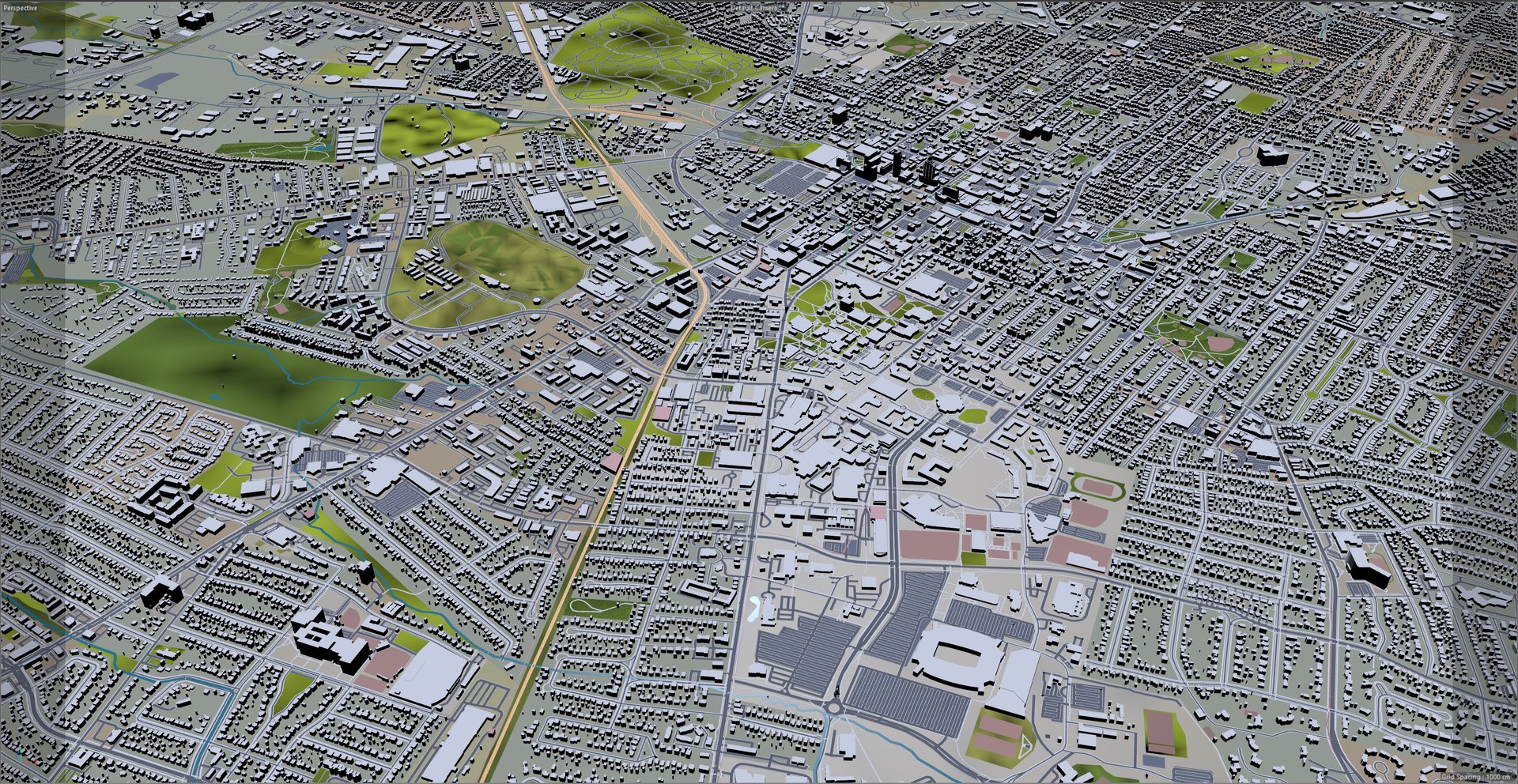 3D city area building model - TurboSquid 1628267