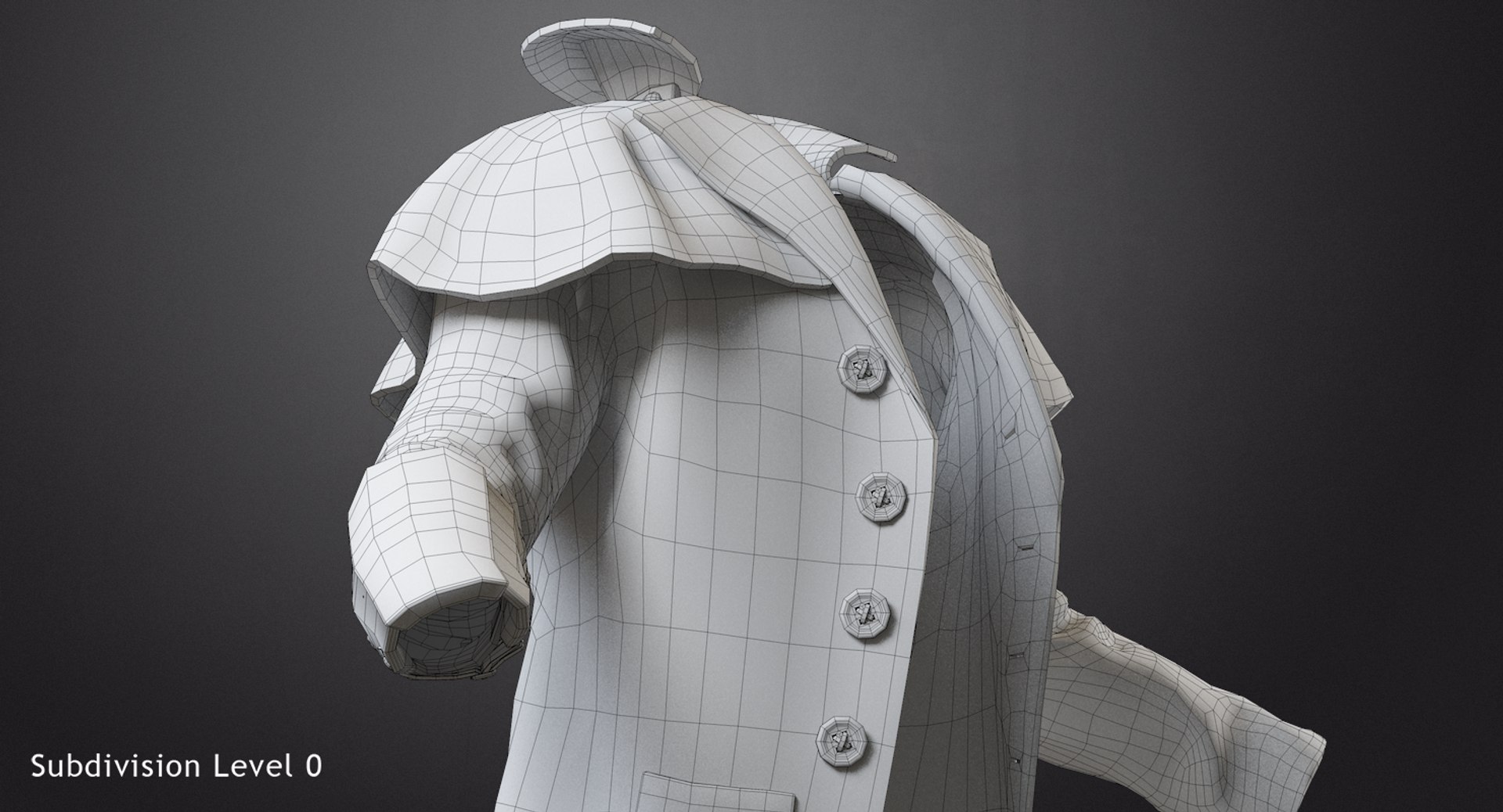 3d model of male coat