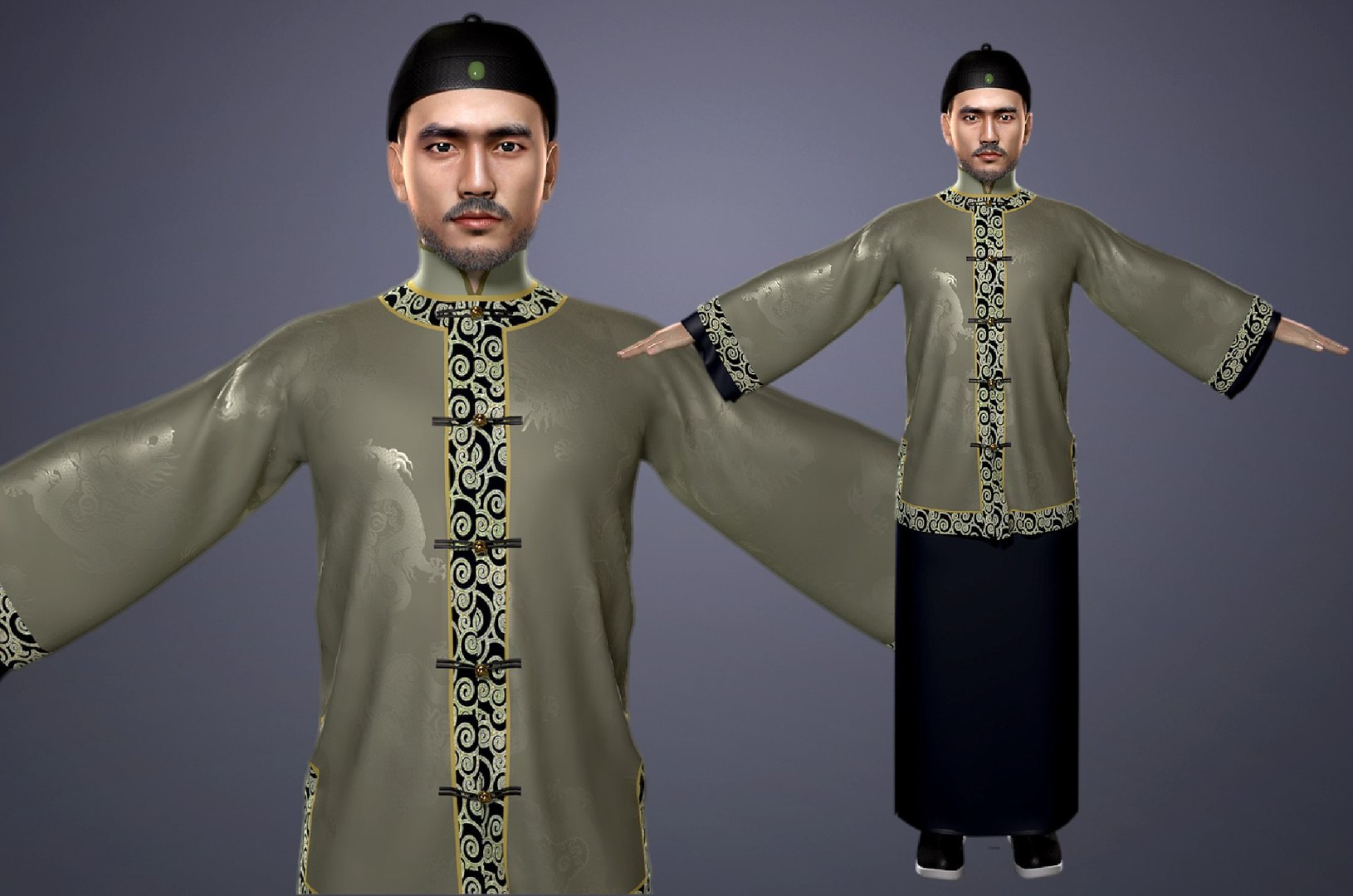 3D Emperor Of Qing Dynasty In Ancient China Model - TurboSquid 2203043