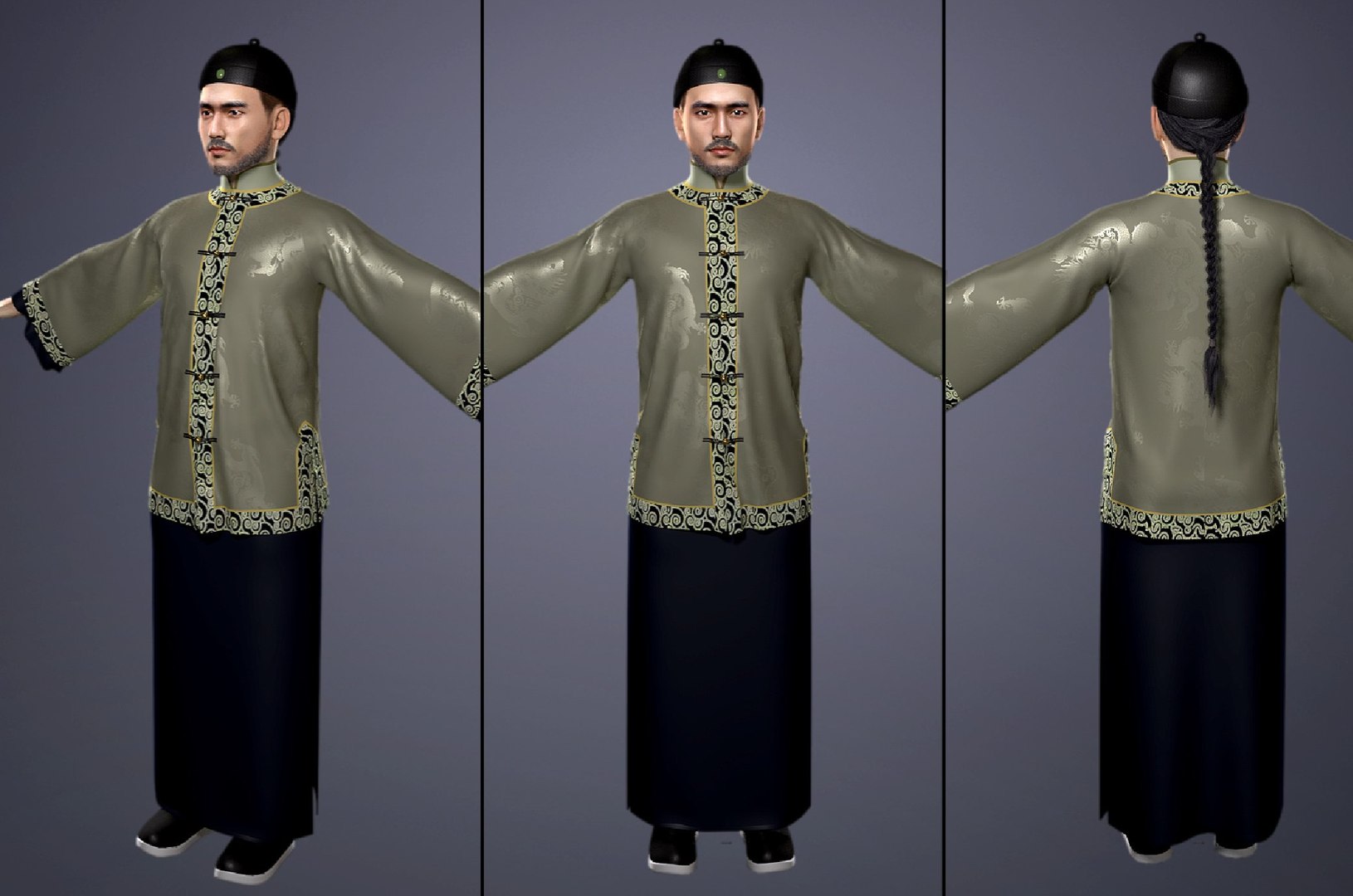 3D Emperor Of Qing Dynasty In Ancient China Model - TurboSquid 2203043