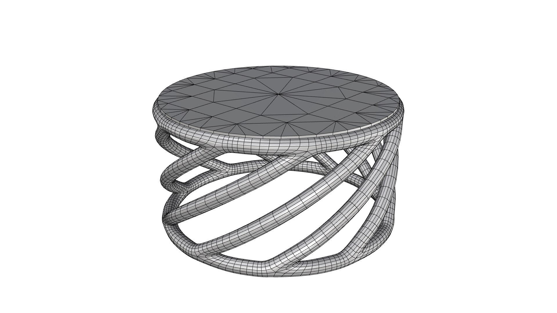 3D Twisted Rods Table Model - TurboSquid 2163991