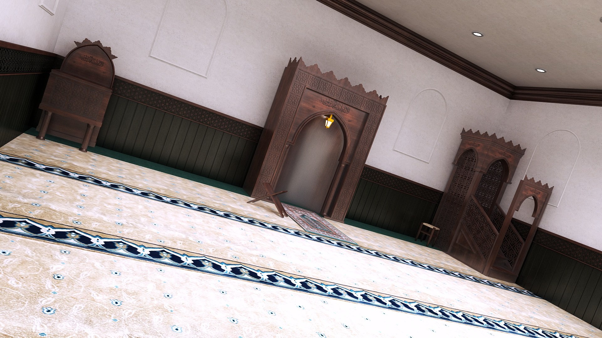 3D mosque interior 1 - TurboSquid 1672824